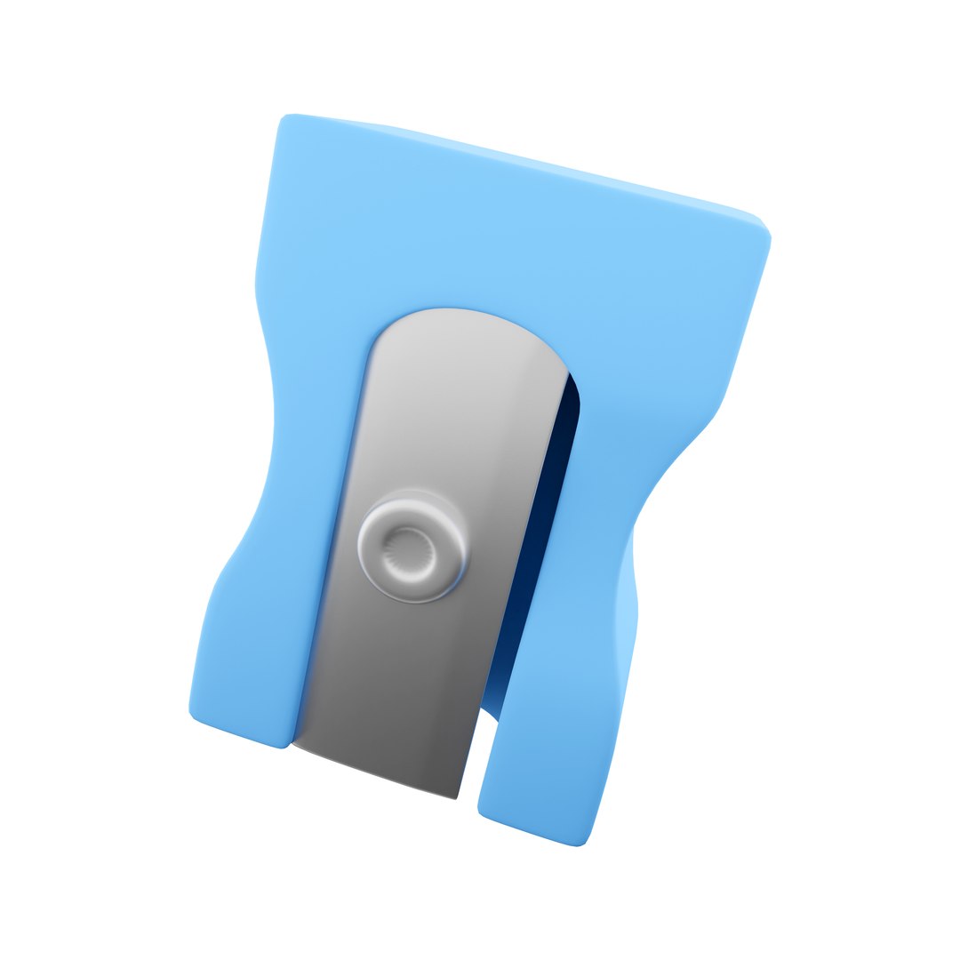 Blue Pencil Sharpener Icon 3D - TurboSquid 2066043