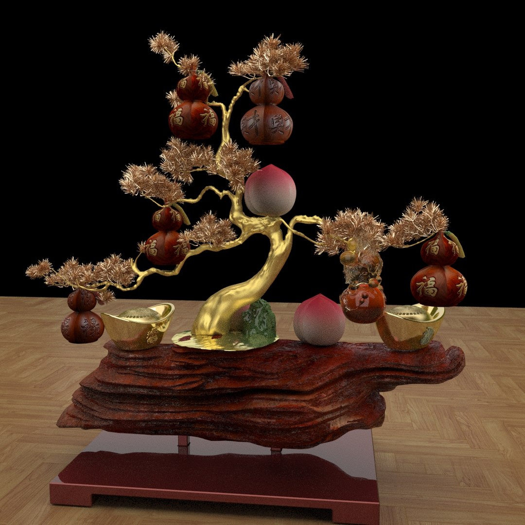 Chinese Gourd Tree 3D Model - TurboSquid 2036960