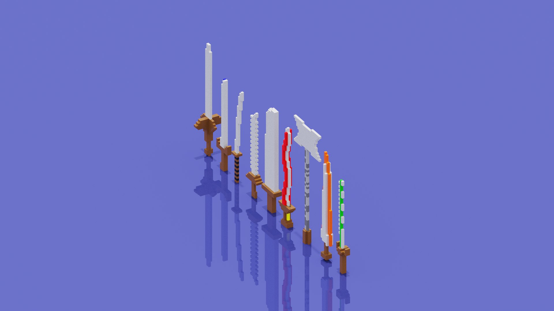 Voxel Weapon 3D - TurboSquid 2056694