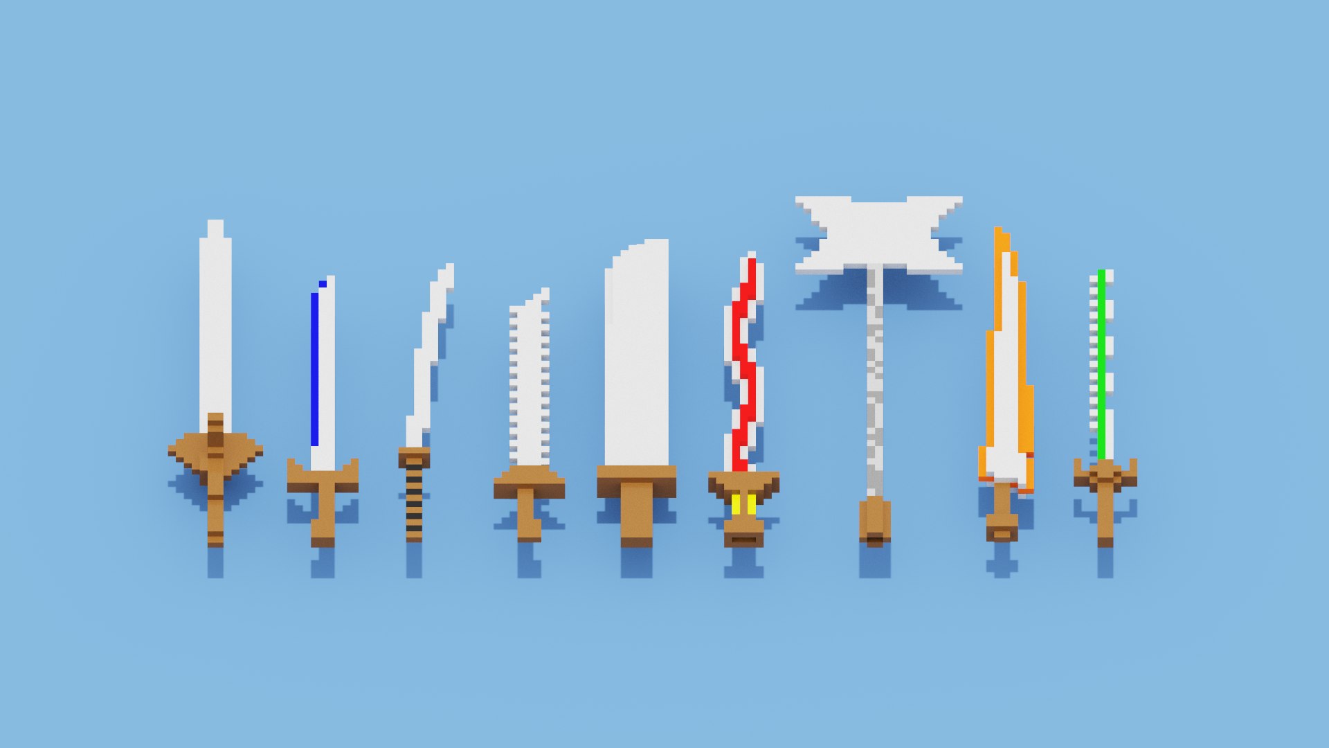 Voxel Weapon 3D - TurboSquid 2056694