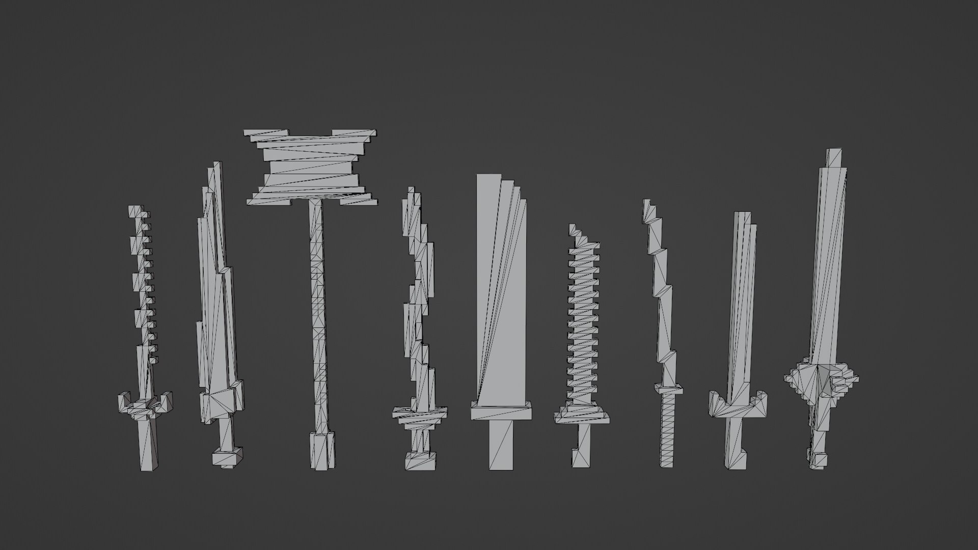 Voxel Weapon 3D - TurboSquid 2056694