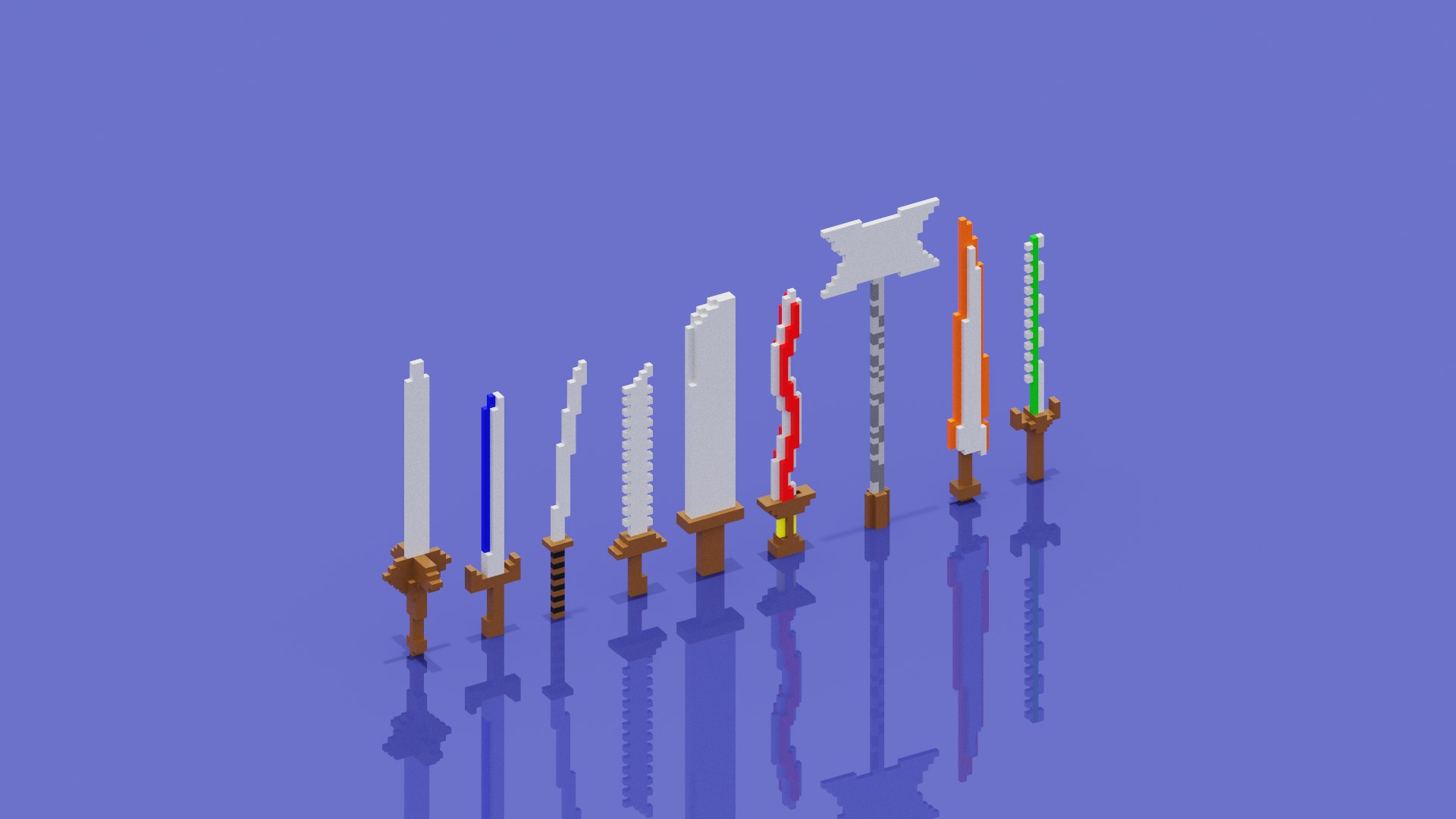 Voxel Weapon 3D - TurboSquid 2056694