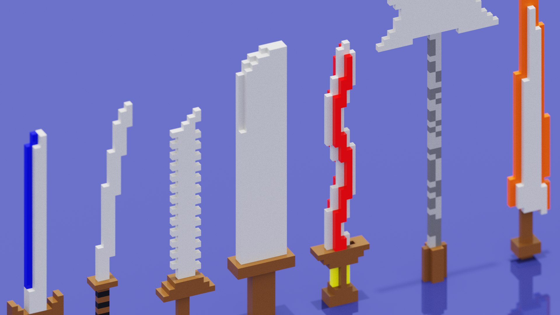 Voxel Weapon 3D - TurboSquid 2056694