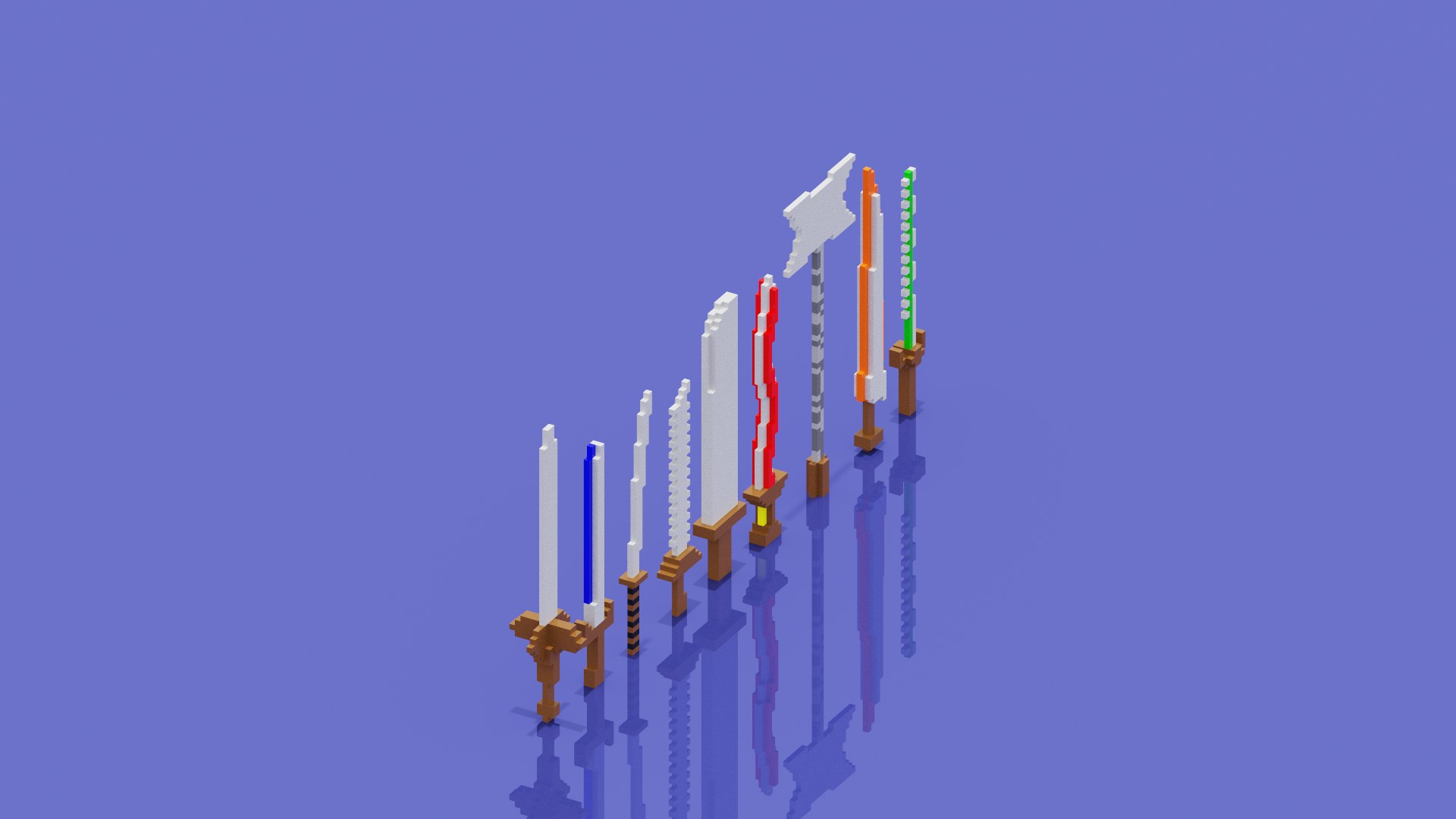 Voxel Weapon 3D - TurboSquid 2056694