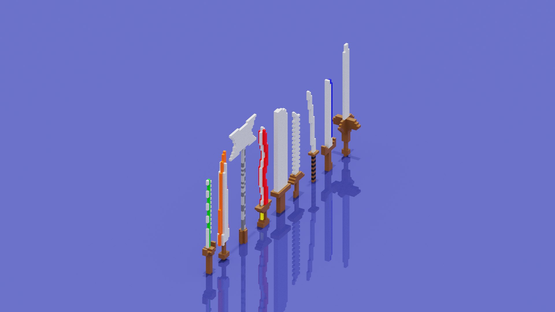 Voxel Weapon 3D - TurboSquid 2056694