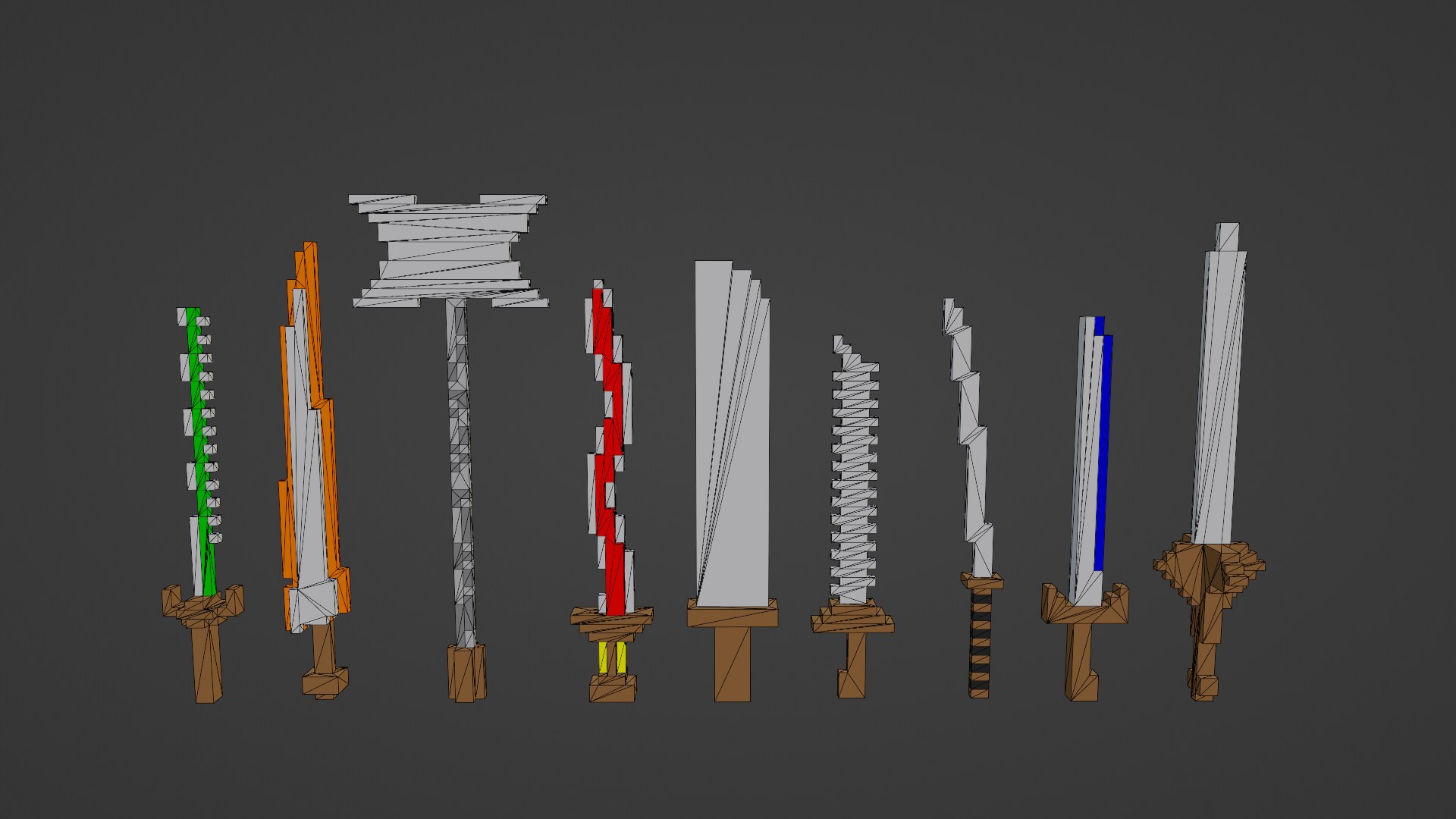 Voxel Weapon 3D - TurboSquid 2056694