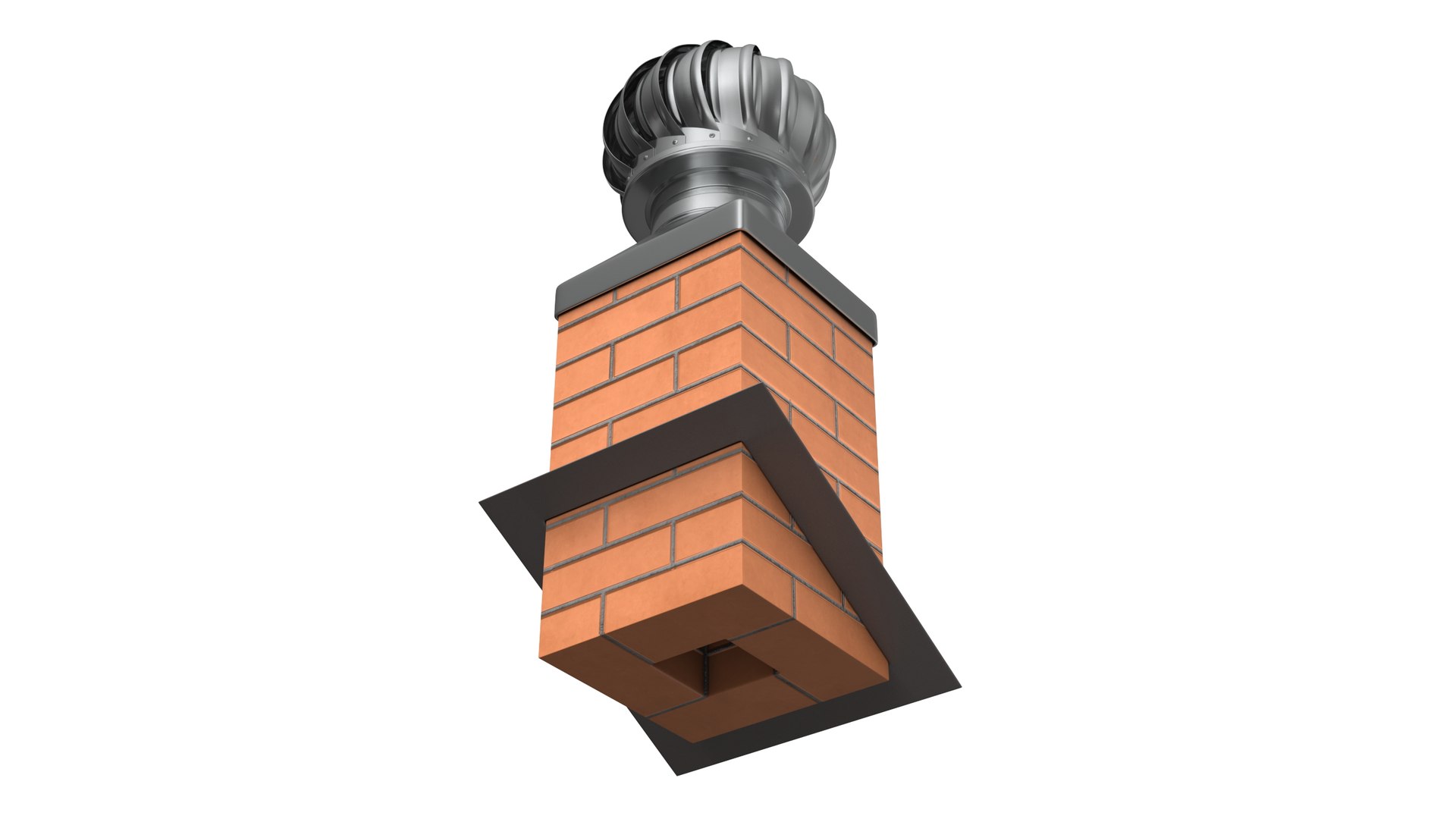 Masonry Chimney with Spherical Cowl Corner Base 3D - TurboSquid 2047731
