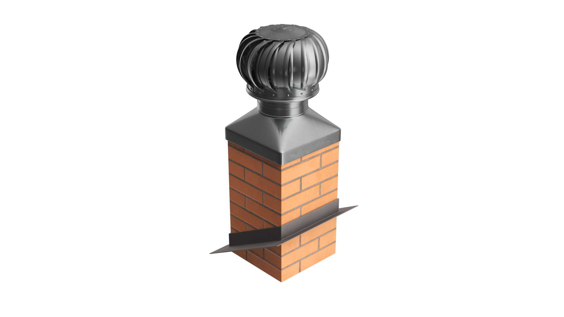 Masonry Chimney with Spherical Cowl Corner Base 3D - TurboSquid 2047731