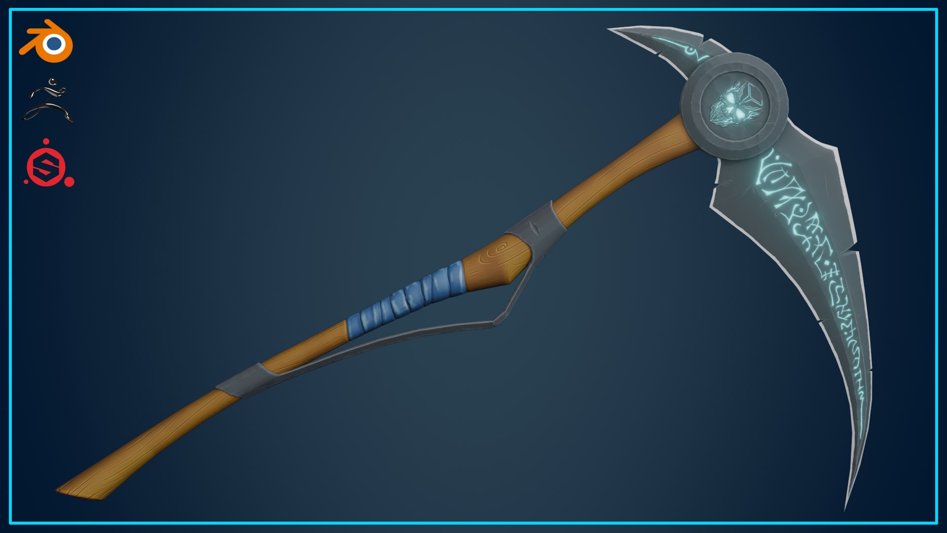 Stylized Scythe Weapon 3D - TurboSquid 2283843
