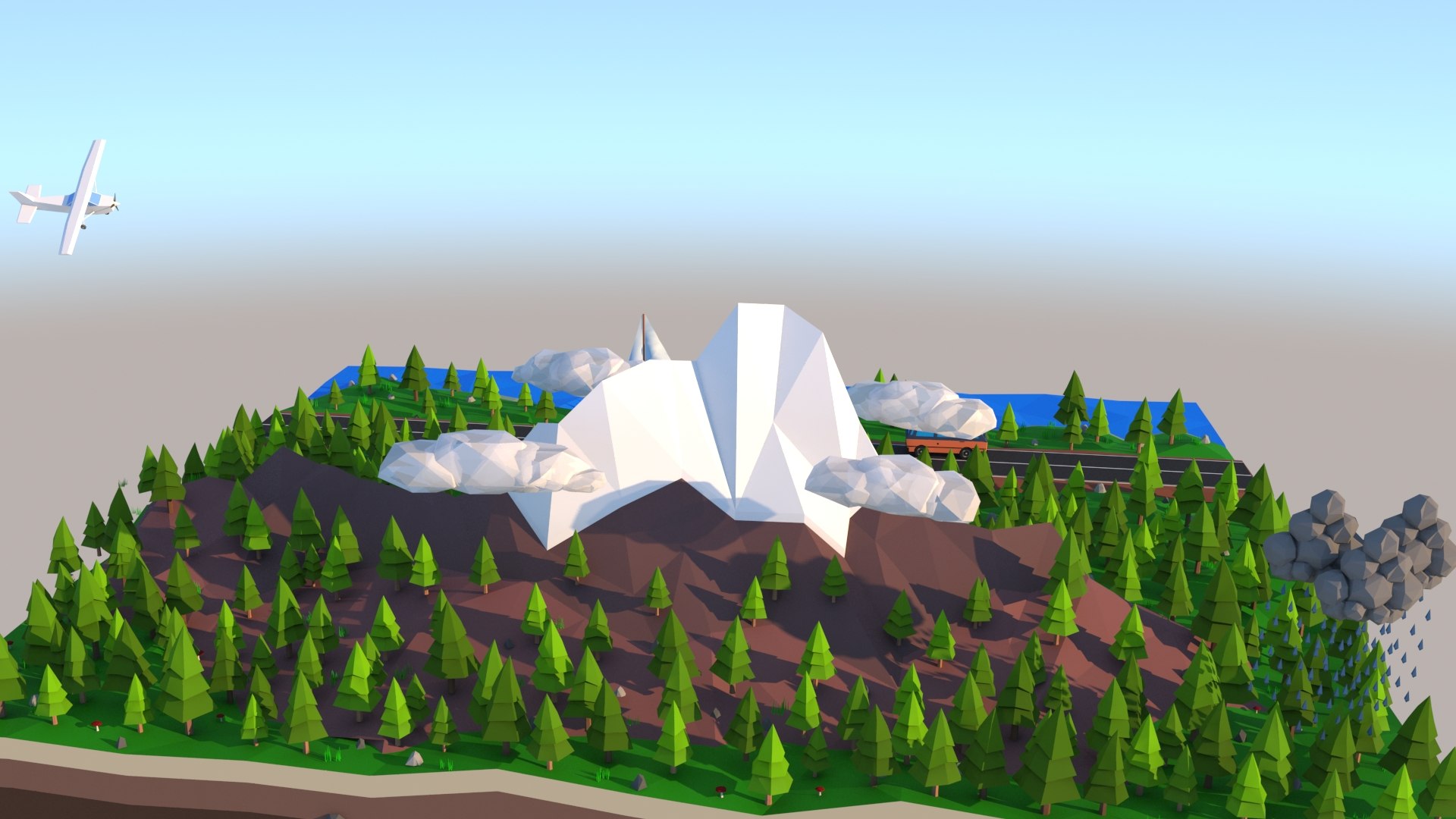 3D Isometric Landscape Scene - TurboSquid 1801966