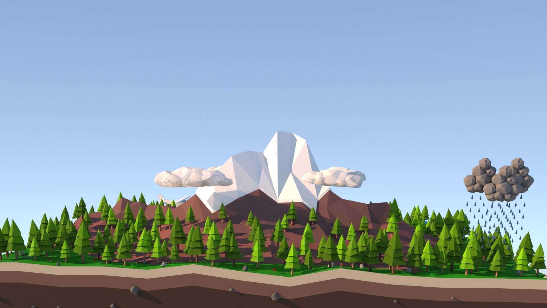 3D Isometric Landscape Scene - TurboSquid 1801966