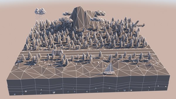 3D Isometric landscape scene - TurboSquid 1801966