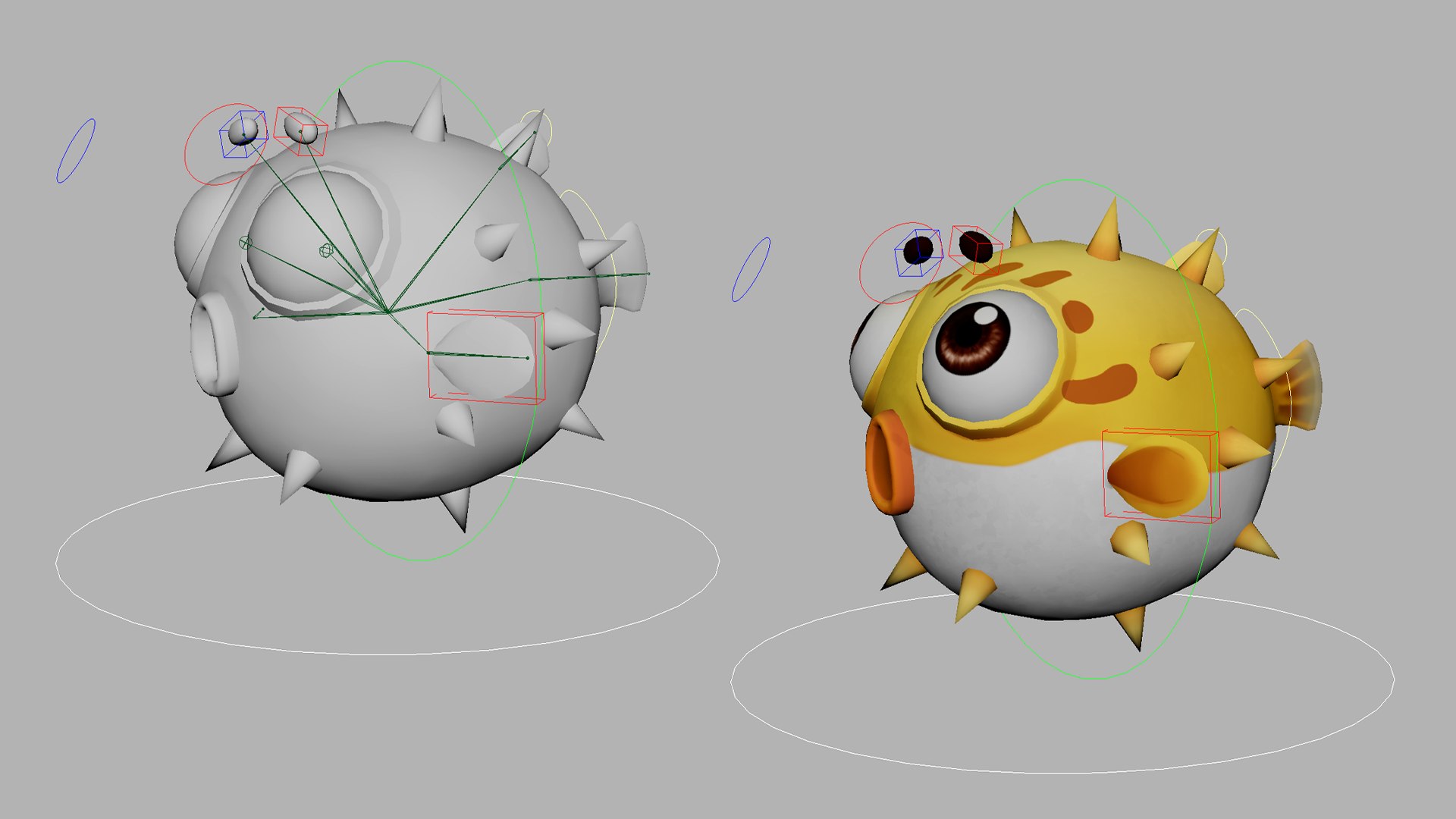 Cartoon Pufferfish Animated 3D Model - TurboSquid 2215977