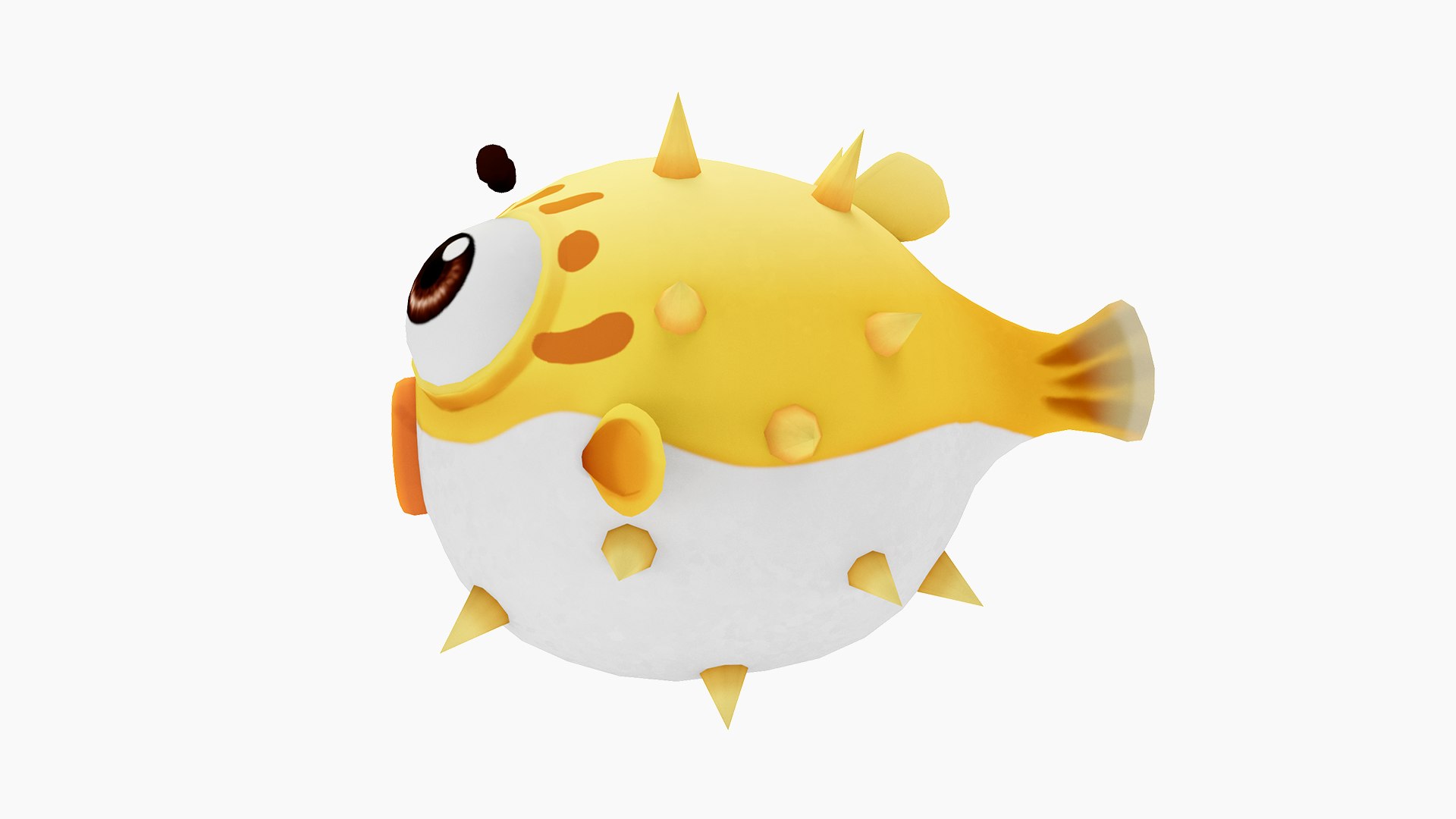 Cartoon Pufferfish Animated 3D Model - TurboSquid 2215977