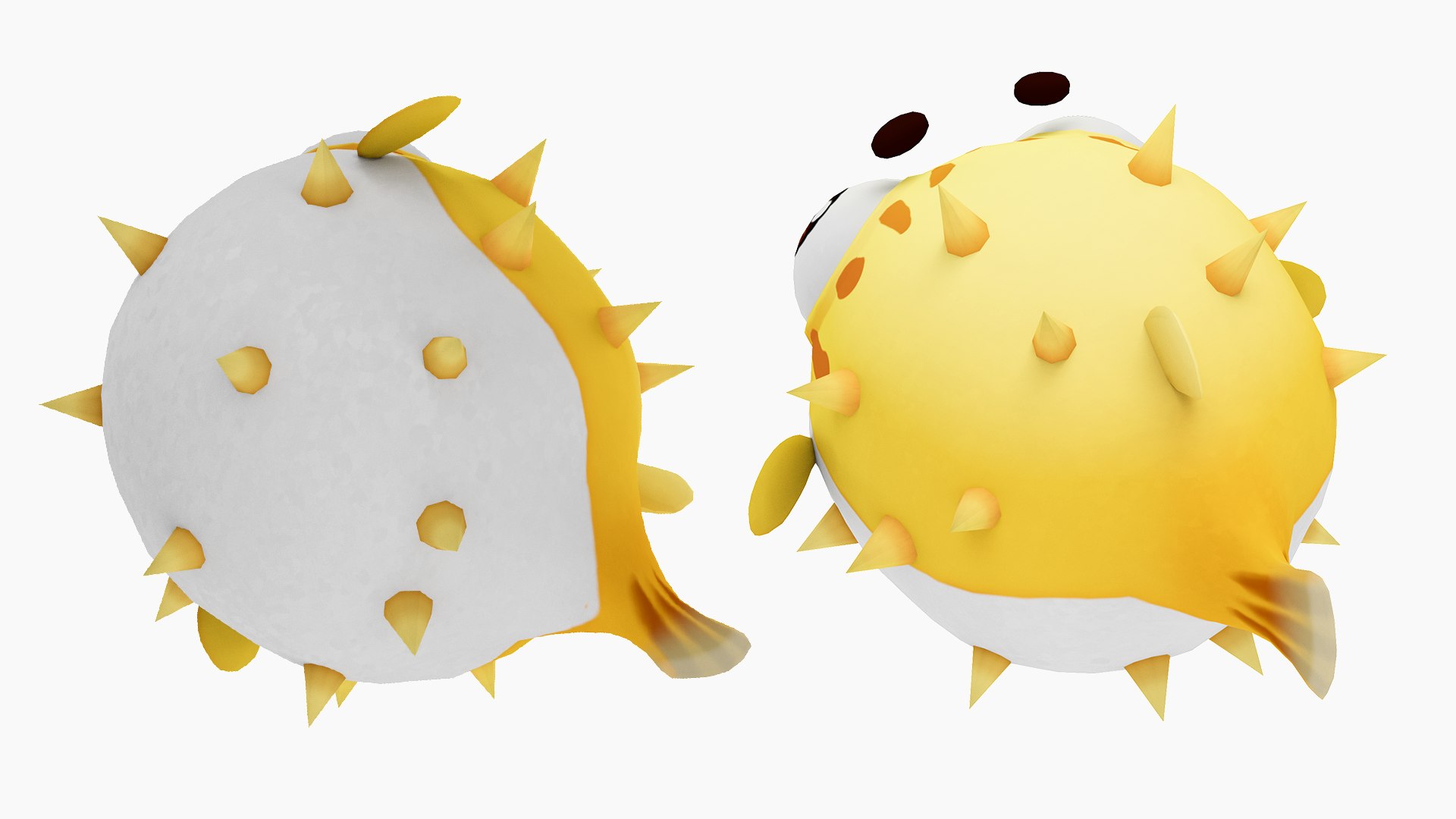 Cartoon Pufferfish Animated 3D Model - TurboSquid 2215977