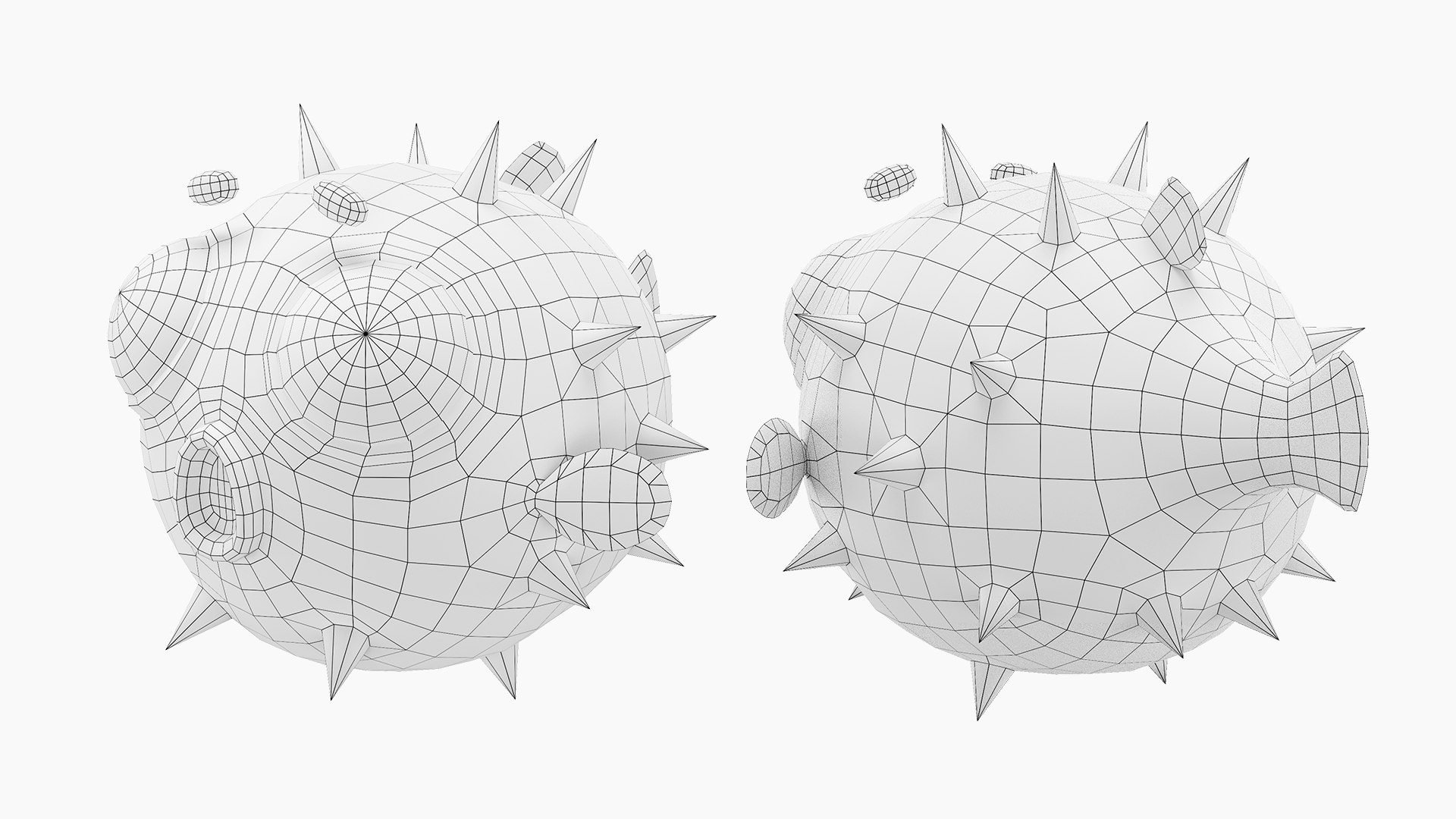 Cartoon Pufferfish Animated 3D Model - TurboSquid 2215977