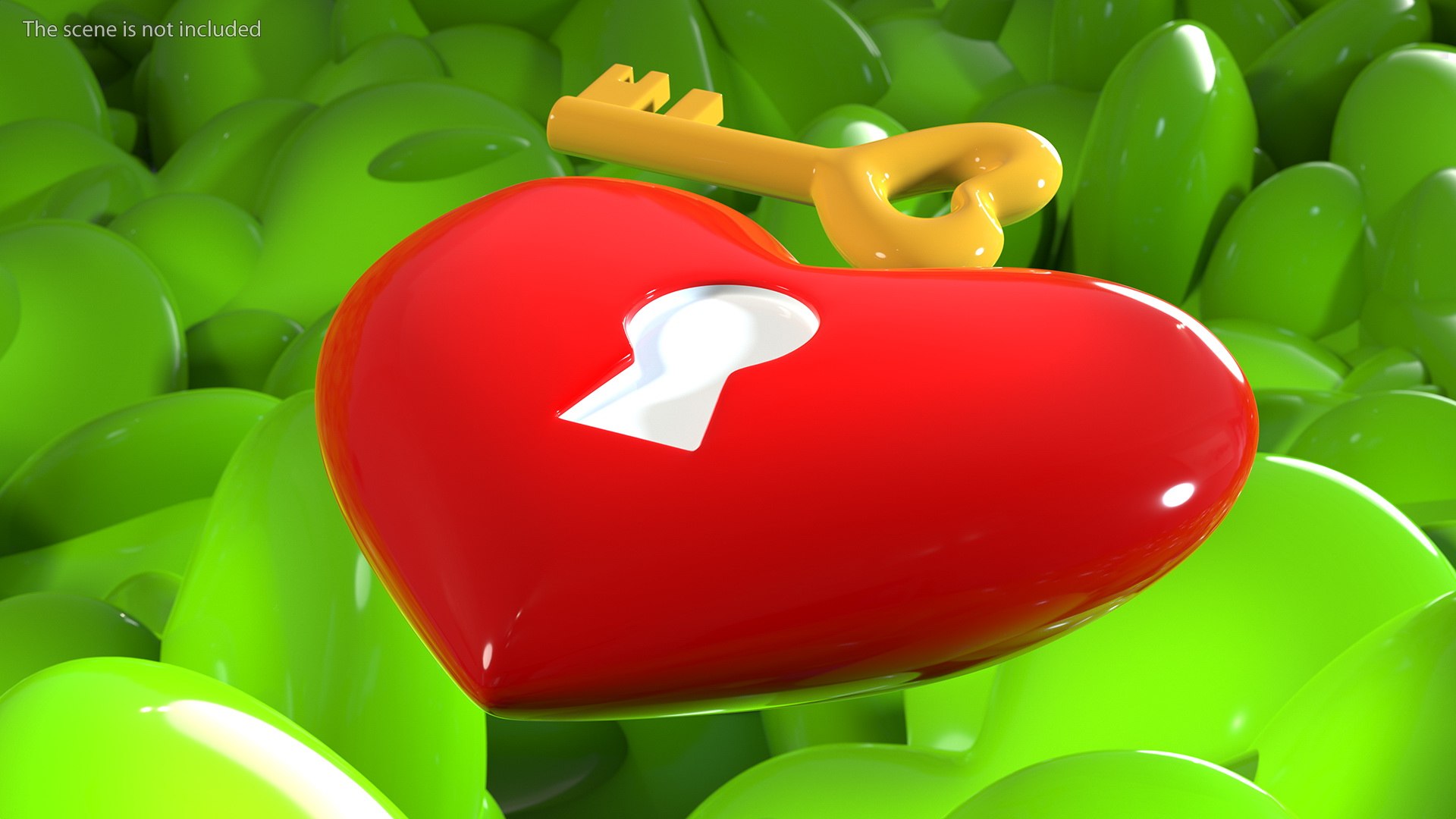 Heart With Keyhole And Key 3D Model - TurboSquid 1799373