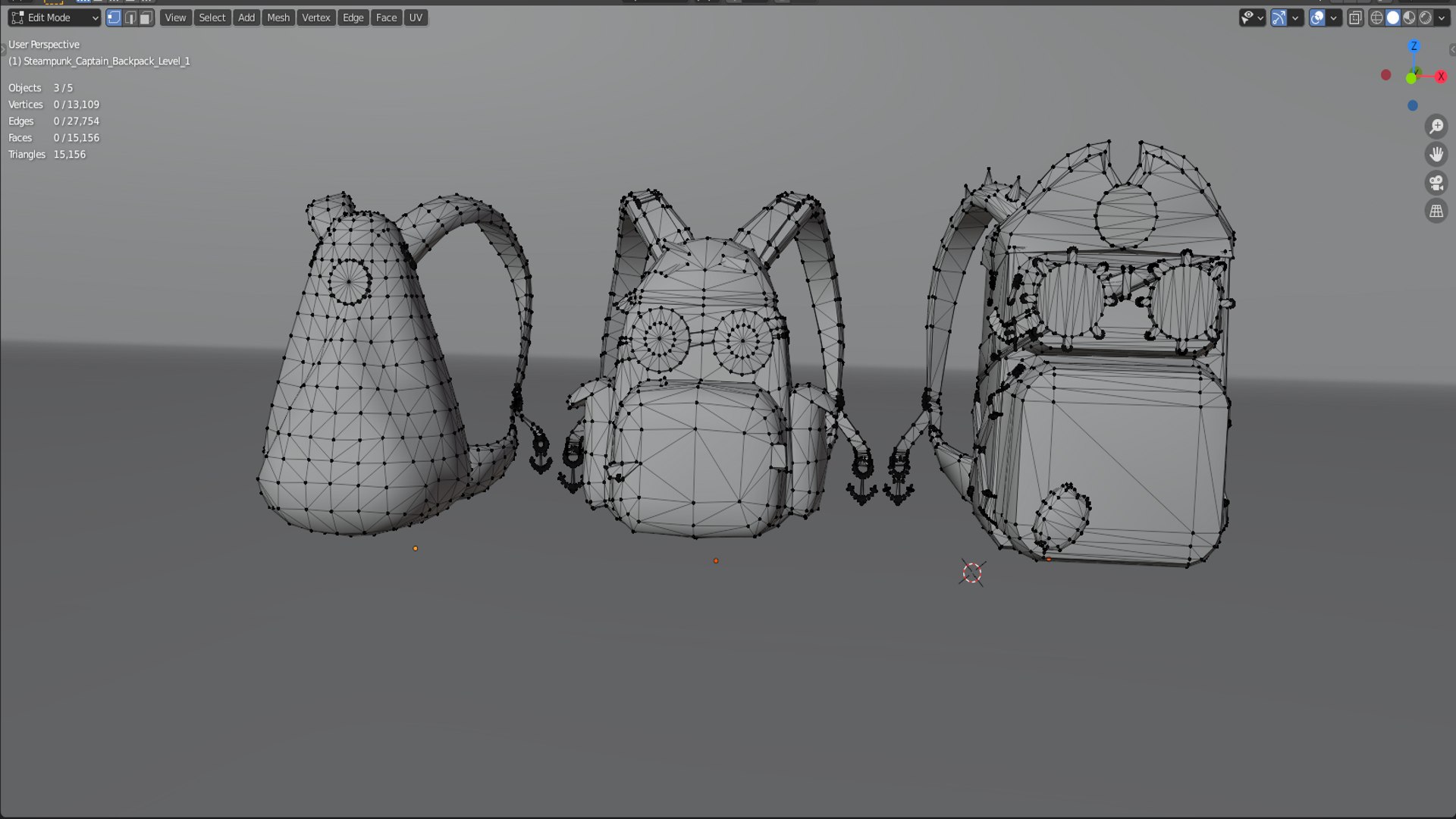 3D Bag 3x Steampunk Captain Backpack Model - TurboSquid 2081547