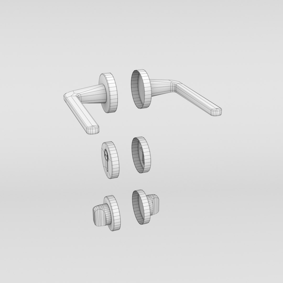 3D Interior Door Handle 02 Model - TurboSquid 1263490