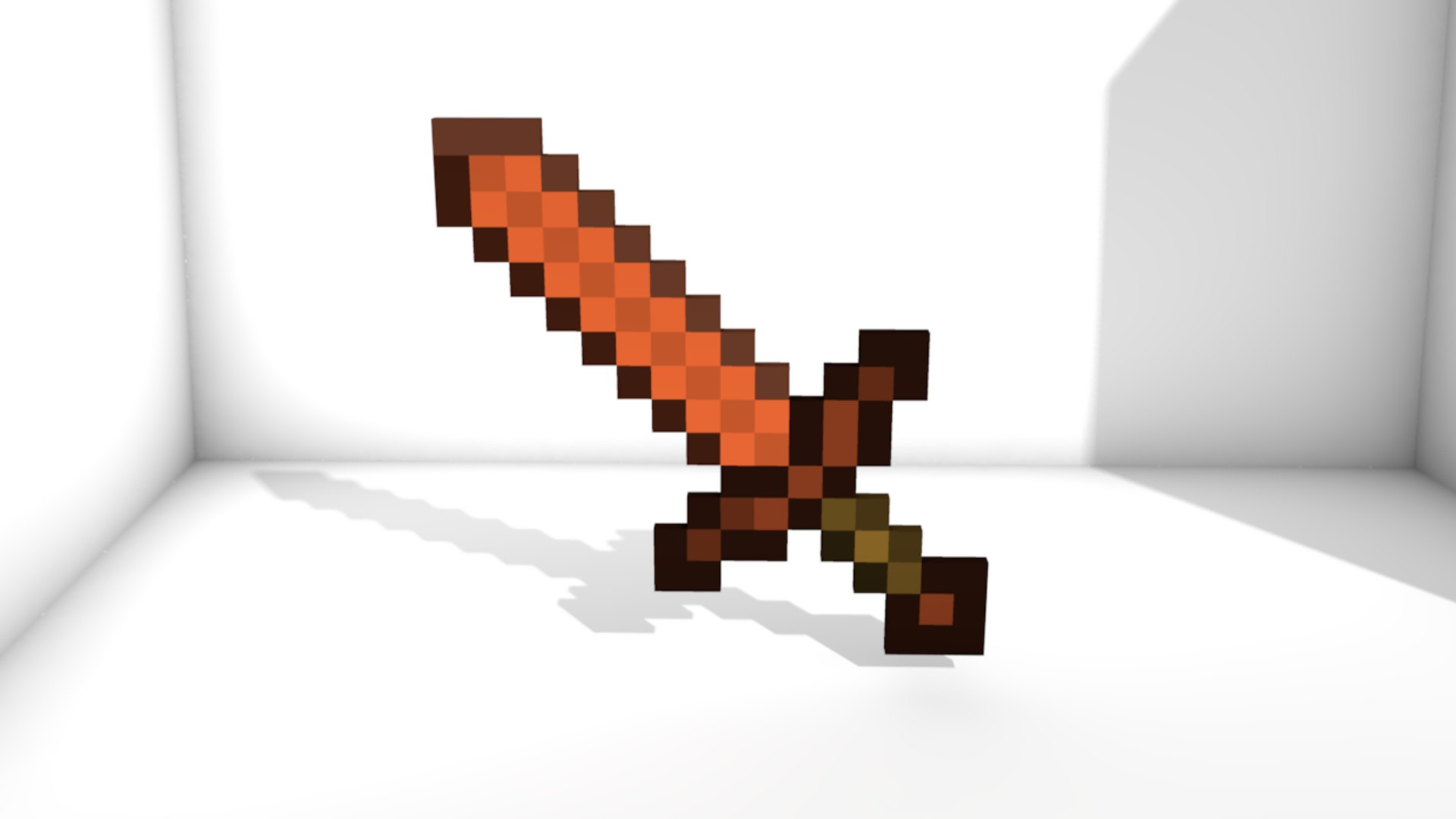 3d Model Minecraft Sword
