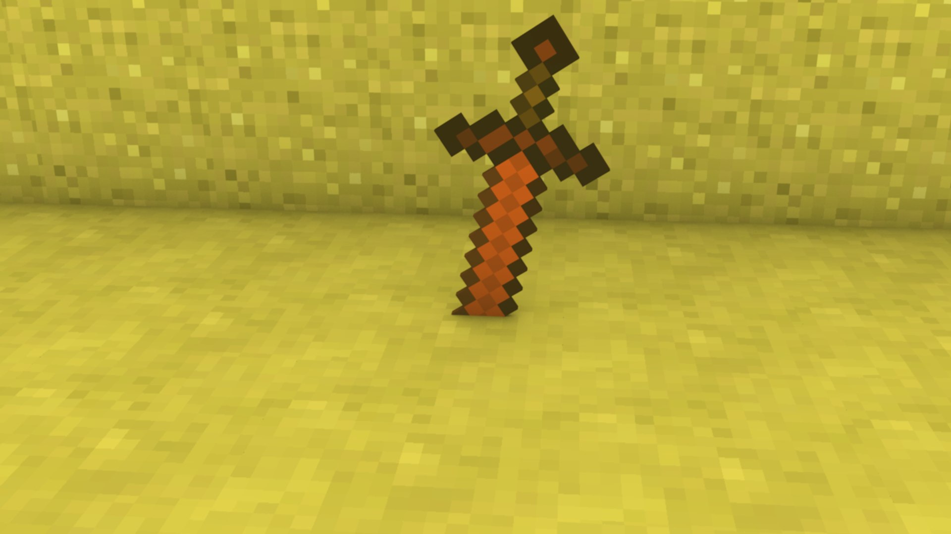 3d Model Minecraft Sword