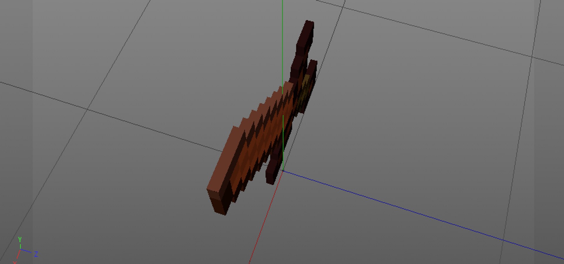 3d Model Minecraft Sword