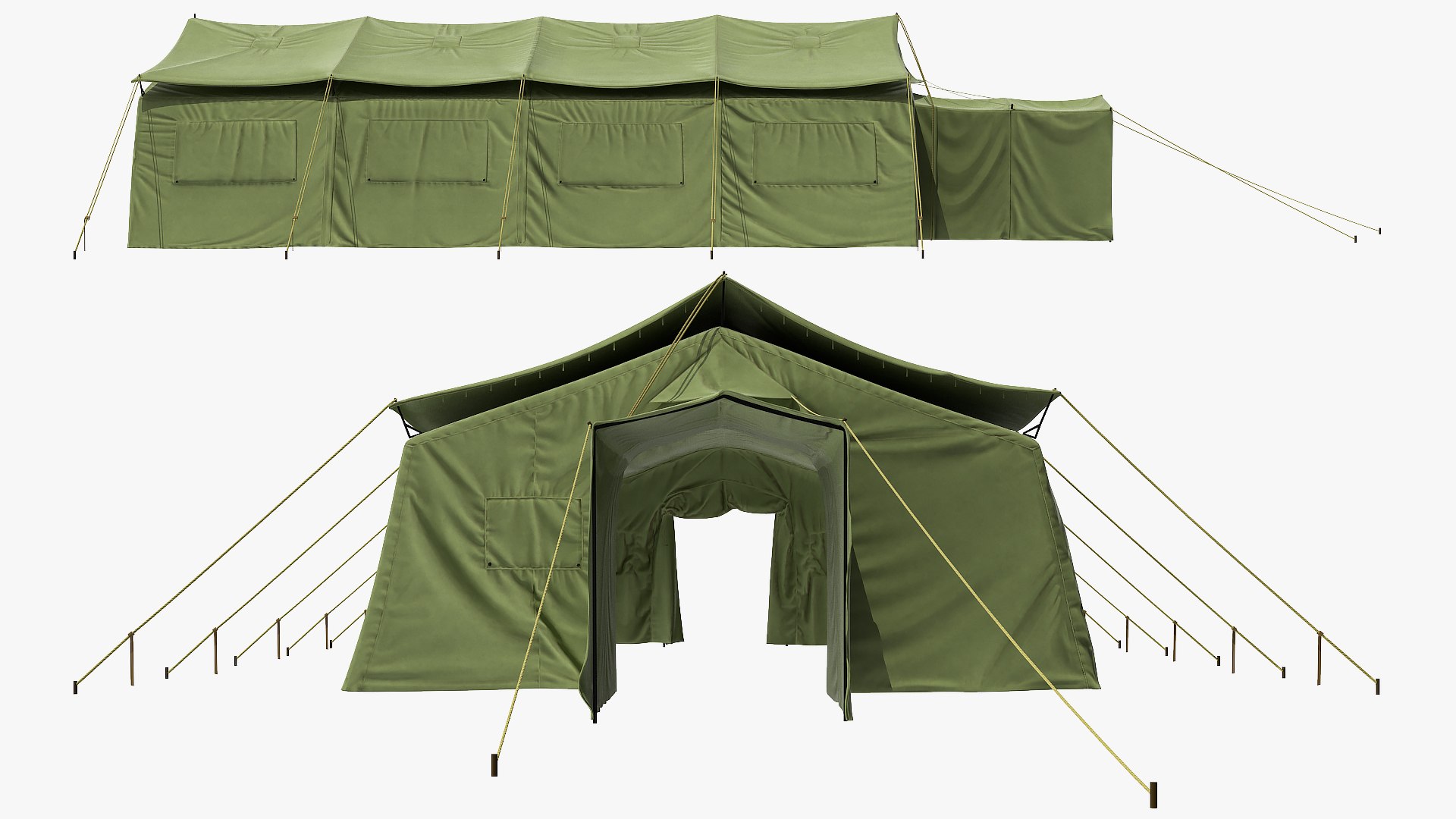 Military temper tent green 3D model - TurboSquid 1591495