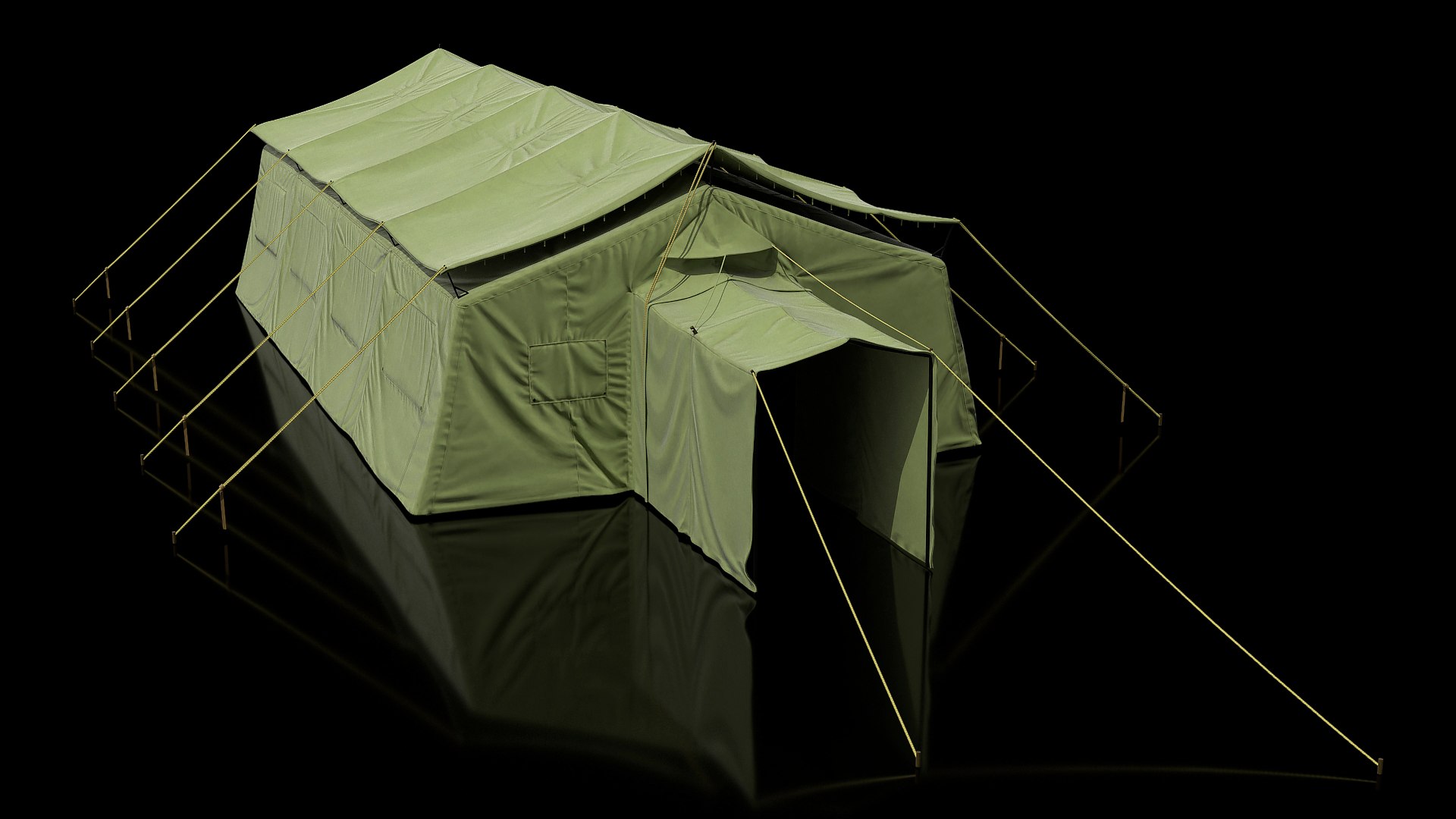 Military temper tent green 3D model - TurboSquid 1591495