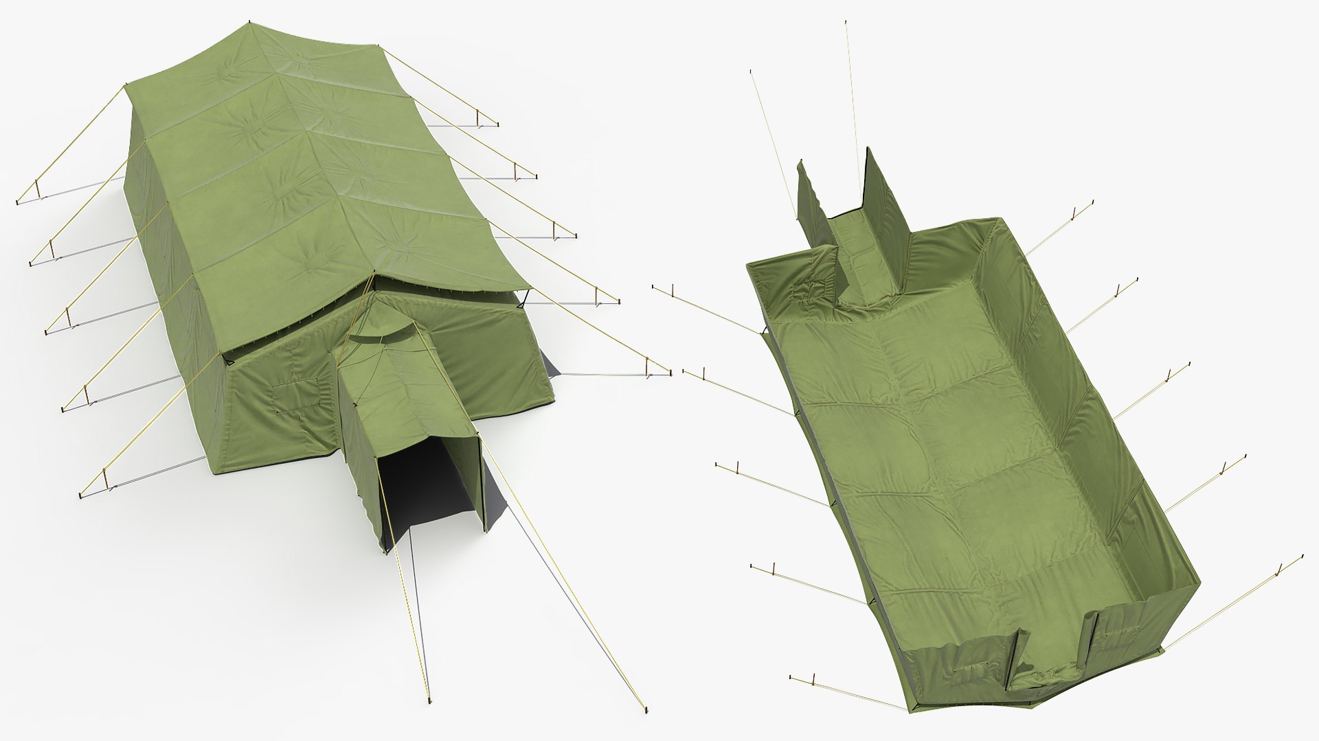 Military temper tent green 3D model - TurboSquid 1591495