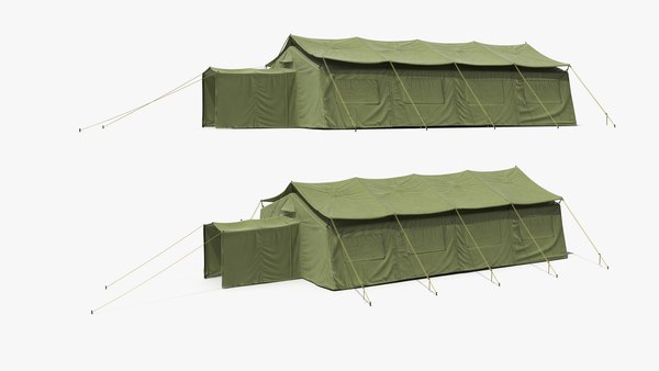 Military temper tent green 3D model - TurboSquid 1591495