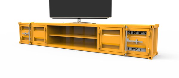 modelo 3d mueble de tv tipo contenedor de carga - TurboSquid 1987084