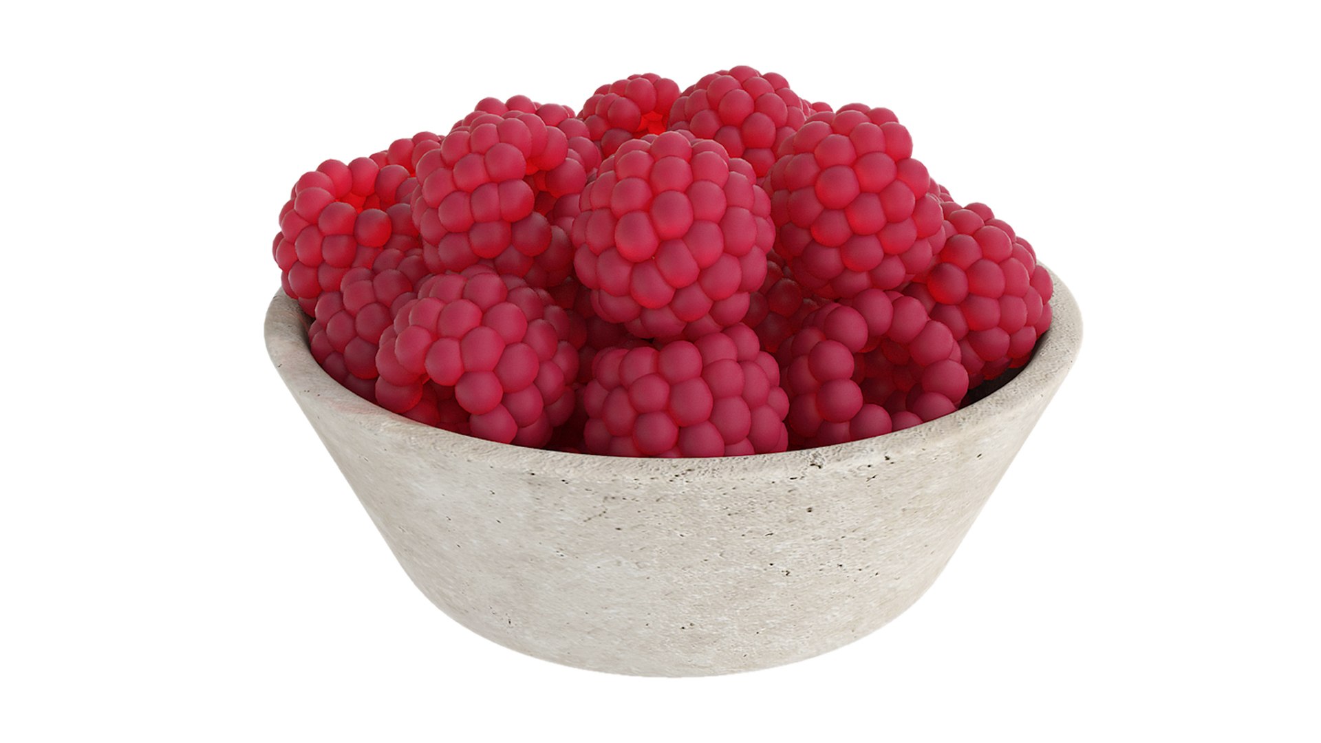 3D Raspberry Small Stone Bowl - TurboSquid 2382673