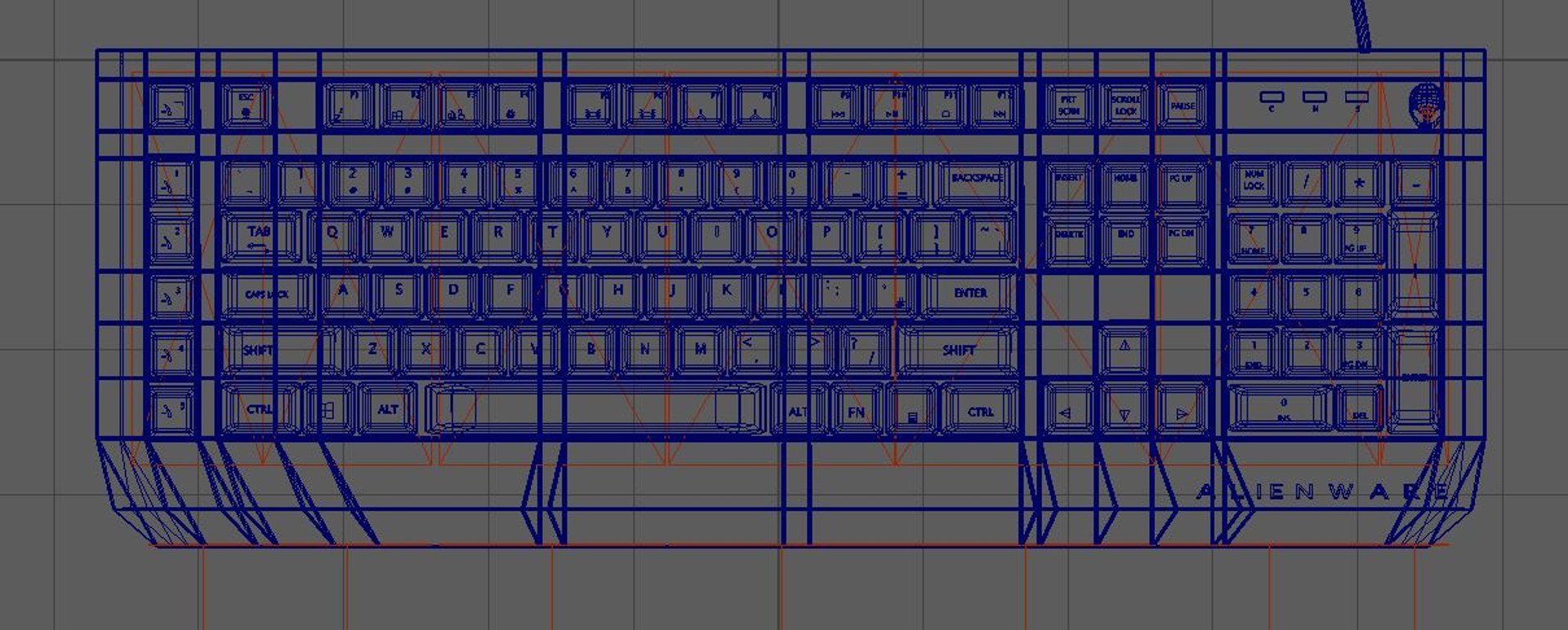 Keyboard Alienware Pc 3D Model - TurboSquid 1421871