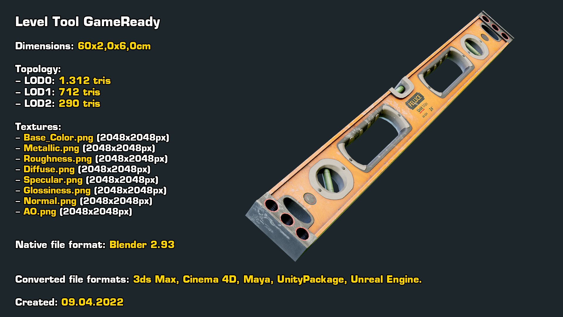 GameReady Hand Tools Collection LODs 3D - TurboSquid 1960001