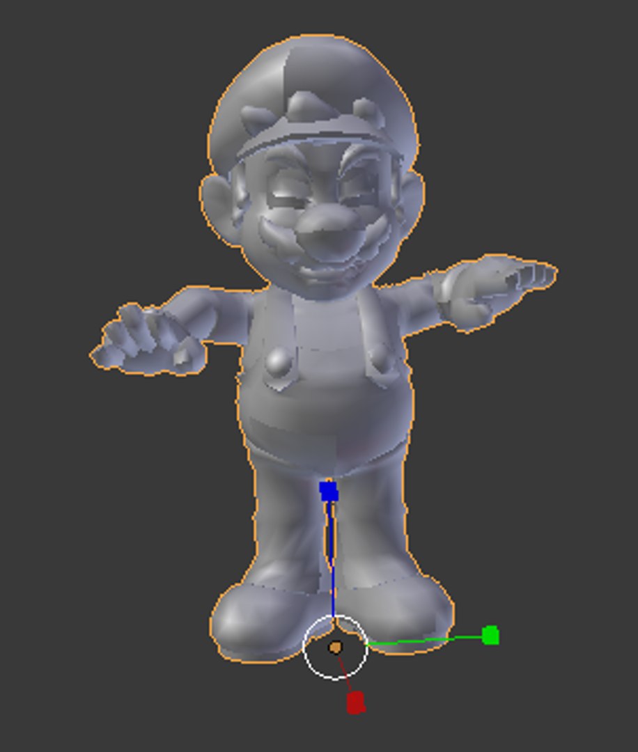 Mario Angry 3d Obj