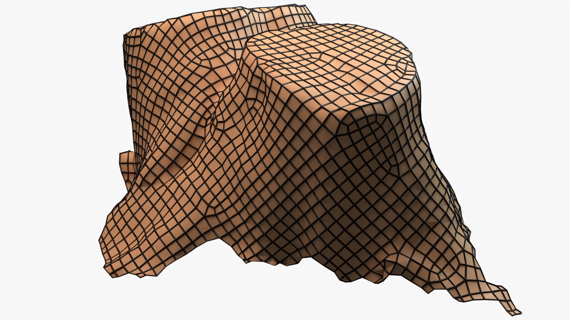 Double Tree Stump Model - TurboSquid 1769382