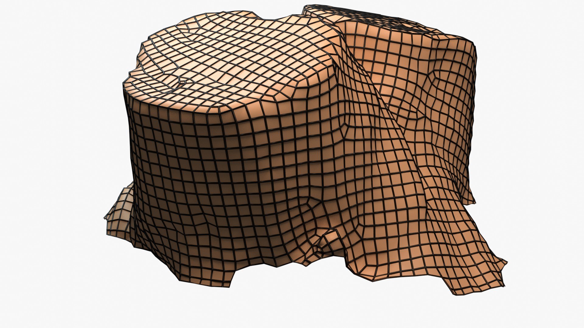Double Tree Stump Model - TurboSquid 1769382