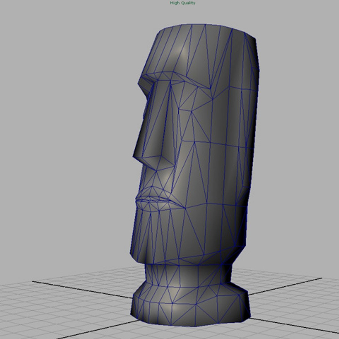 Moai Statue Obj