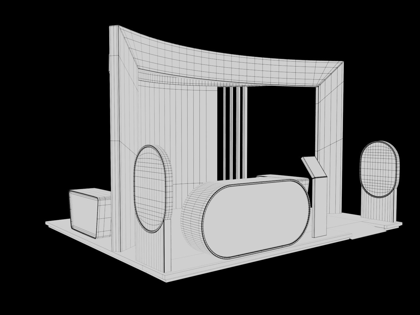 Exhibition Stand Stall Booth 5X4 M Height 3m 3D Model Model ...