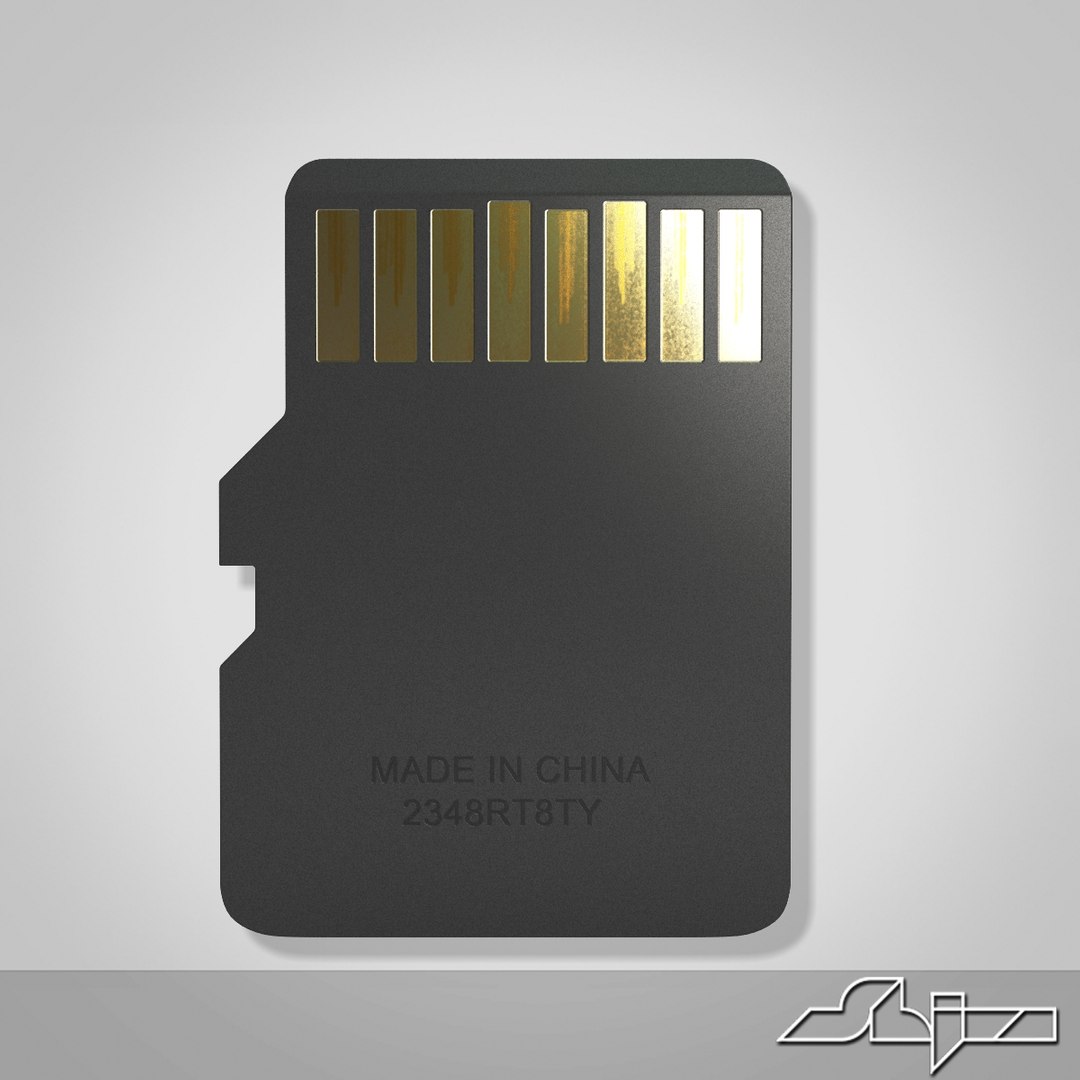 3d Model Micro Sd Card 32