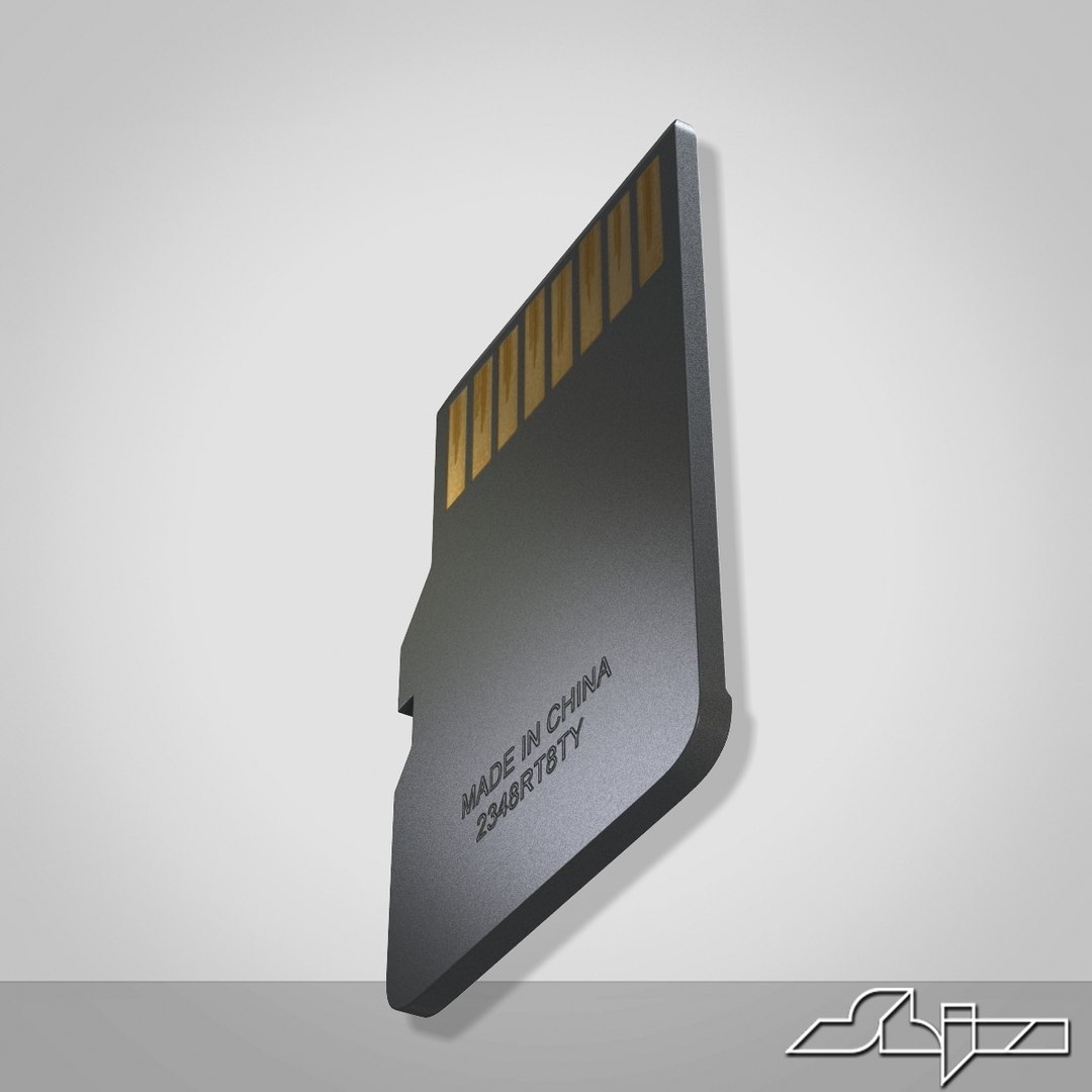 3d Model Micro Sd Card 32