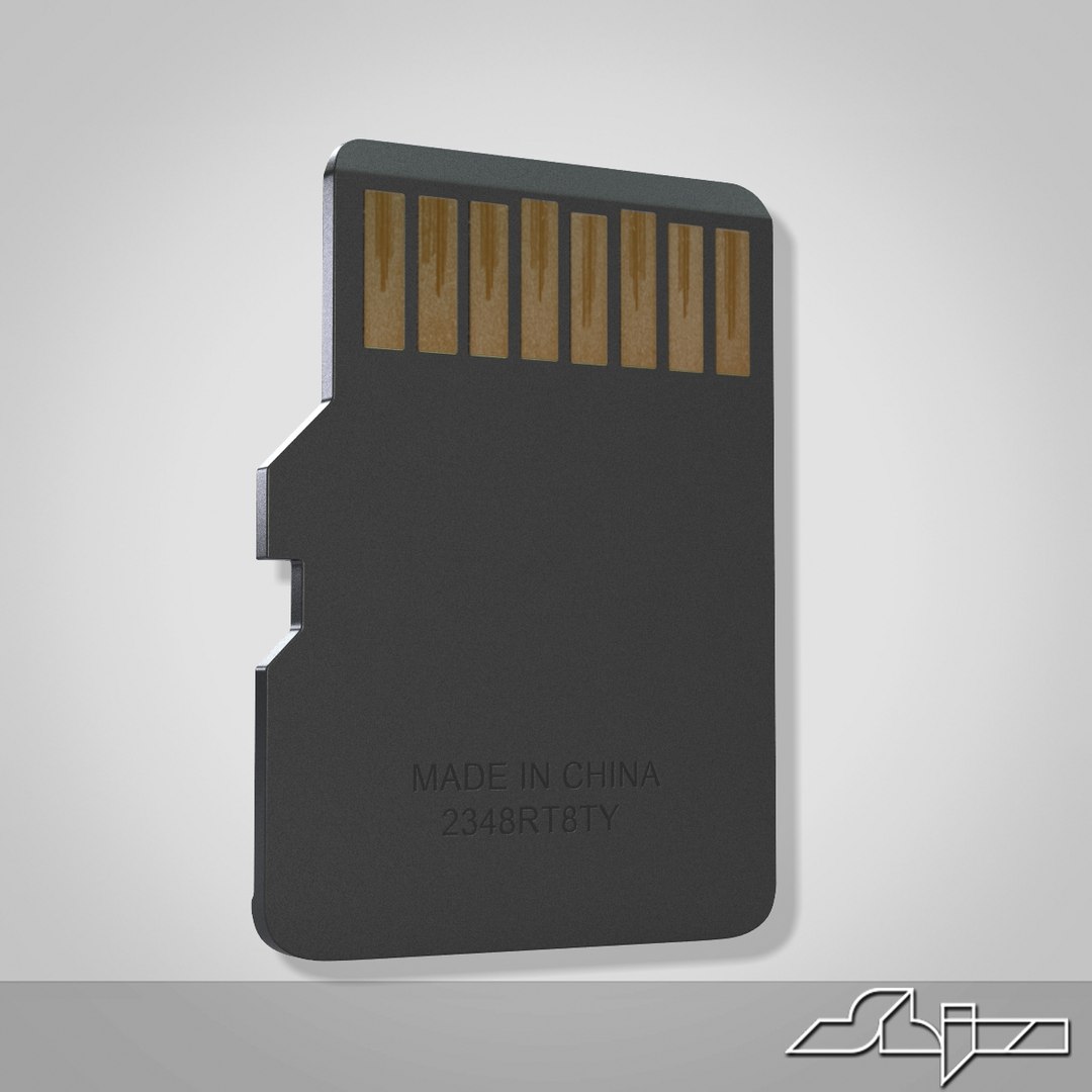 3d Model Micro Sd Card 32