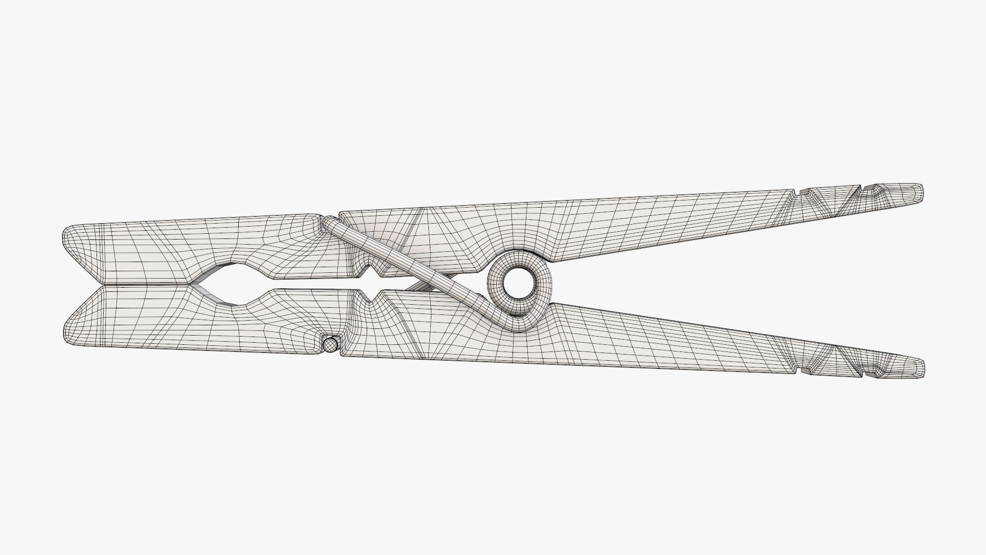 3D Wooden Clothes Clothespin Model - TurboSquid 1571310