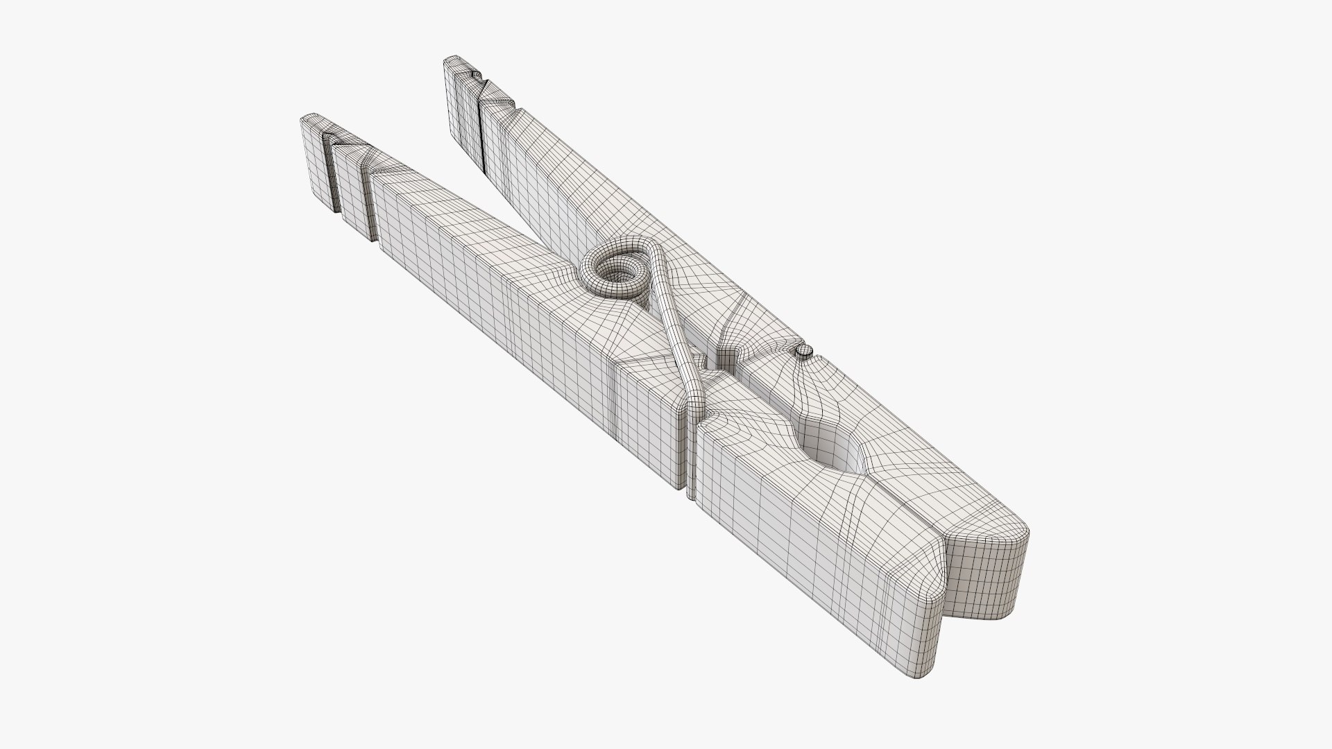 3D Wooden Clothes Clothespin Model - TurboSquid 1571310