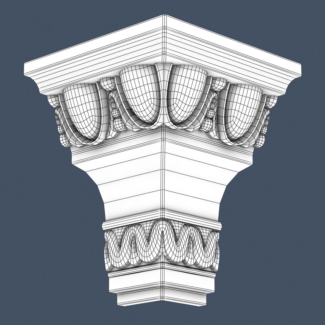 3d decorative molding model