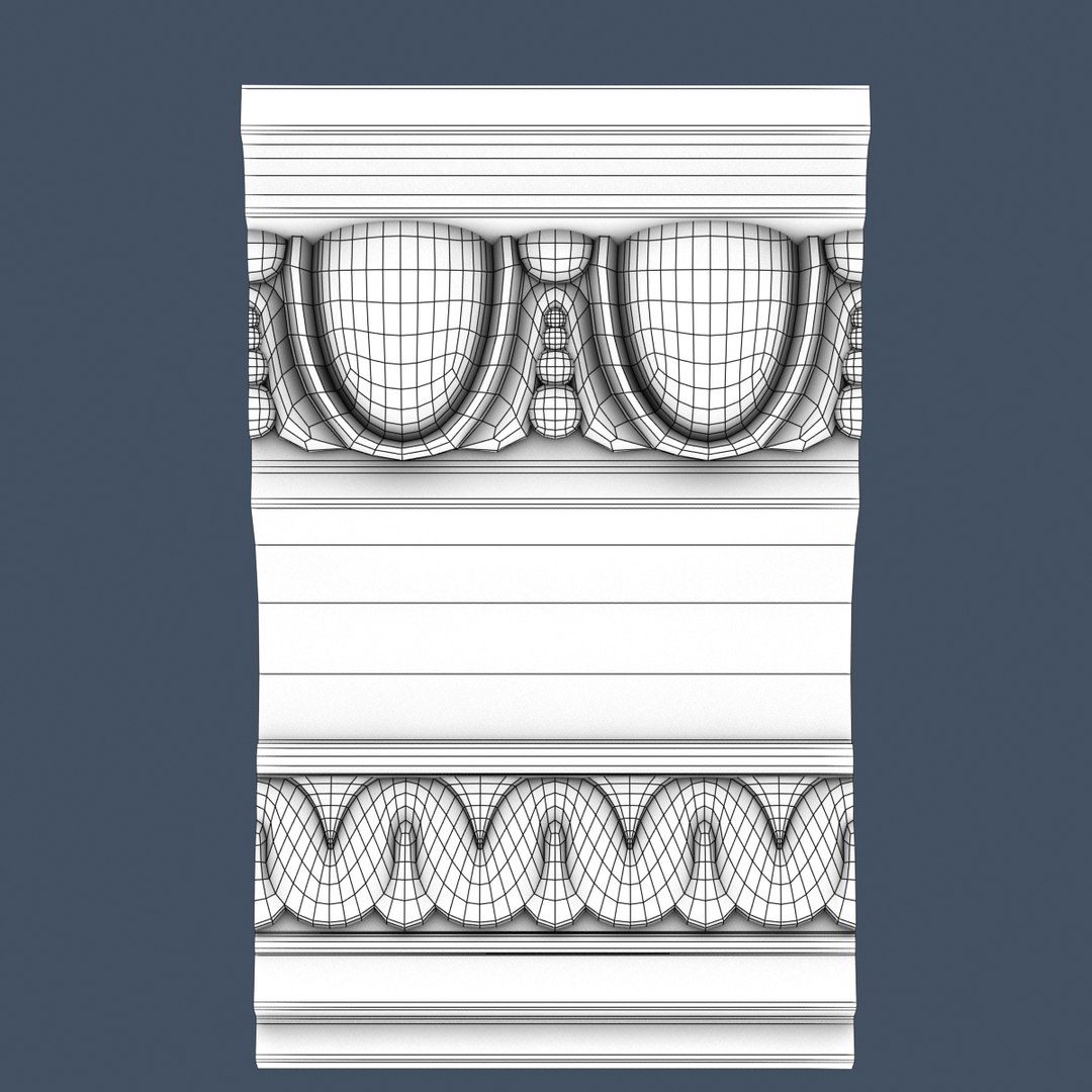3d decorative molding model