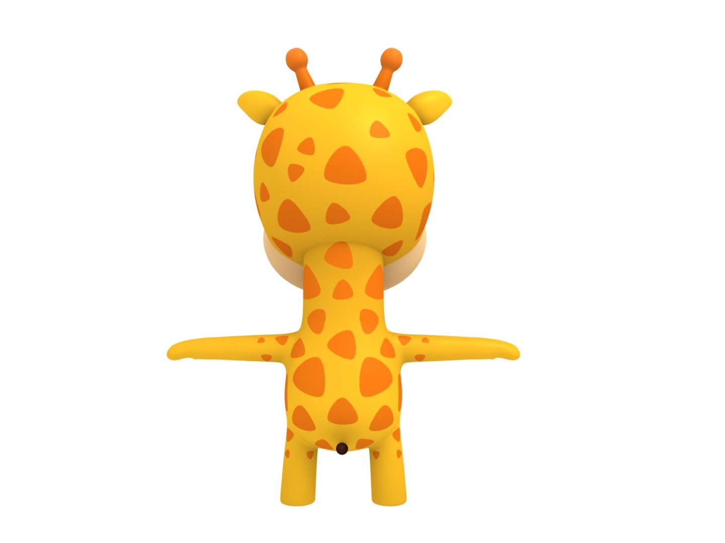 Cartoon Giraffe Character Rigged 3D Model - TurboSquid 1384811