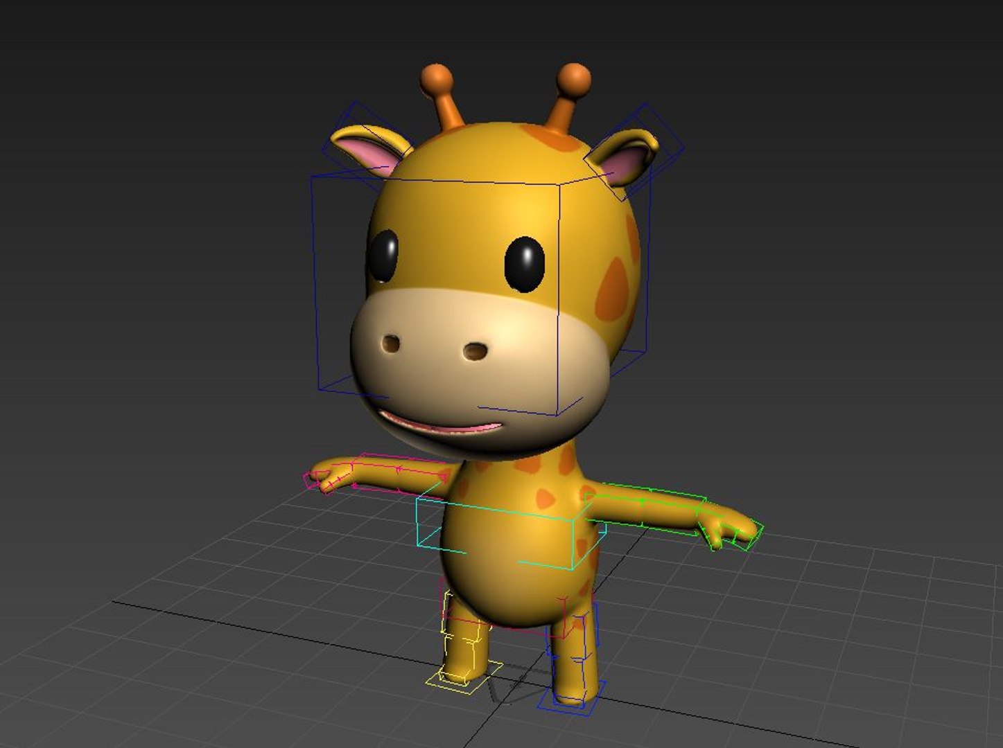 Cartoon Giraffe Character Rigged 3D Model - TurboSquid 1384811