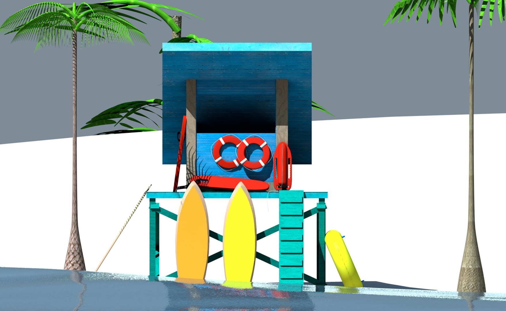 3d Model Lifeguard Gear