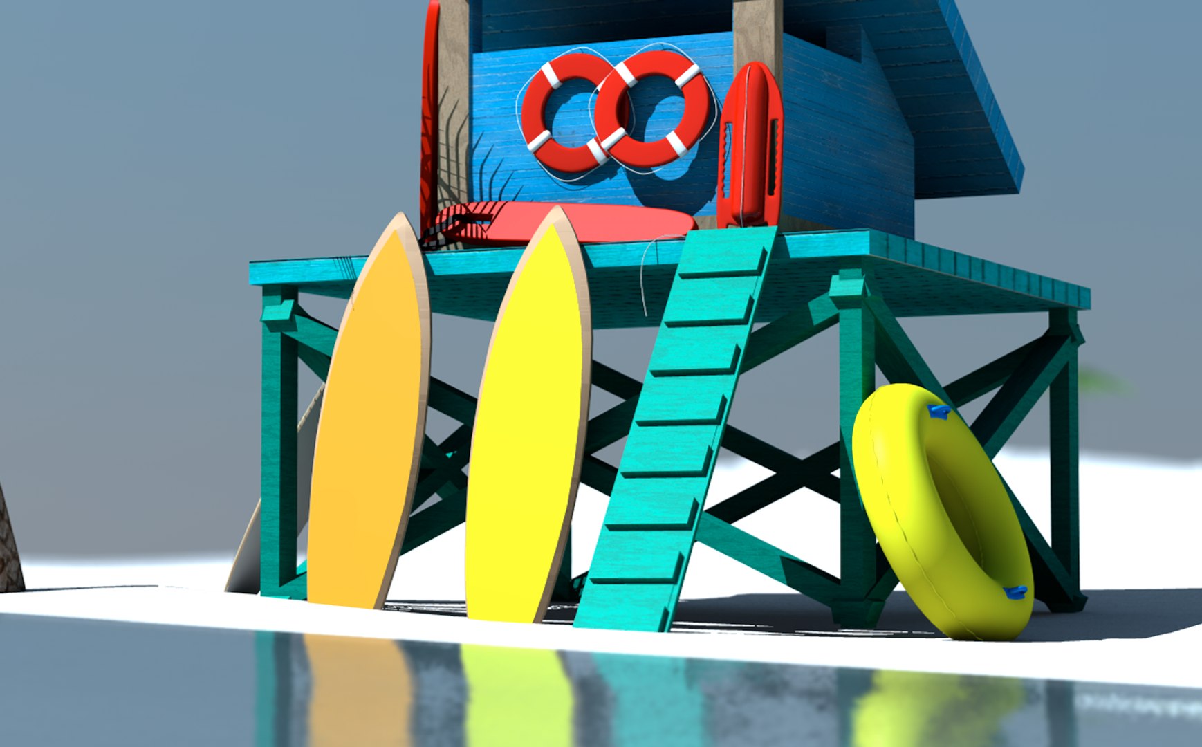 3d Model Lifeguard Gear